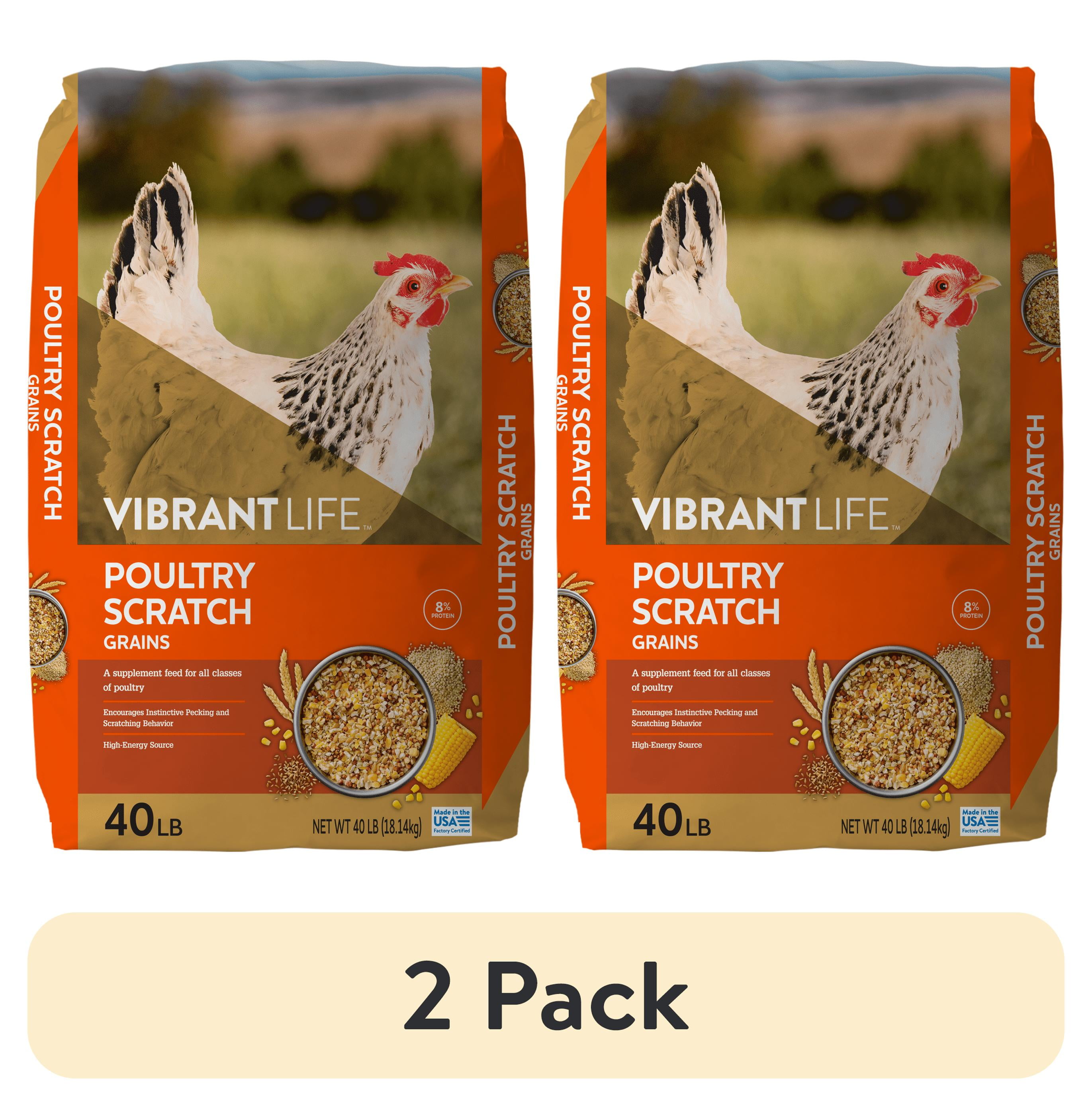 (2 pack) Vibrant Life Poultry Scratch Grains, 40 lb Bag - Walmart.com