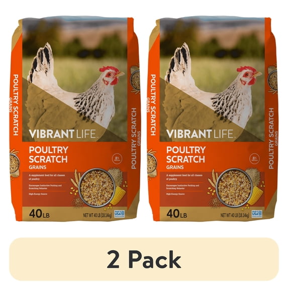 (2 pack) Vibrant Life Poultry Scratch Grains, 40 lb Bag - Walmart.com