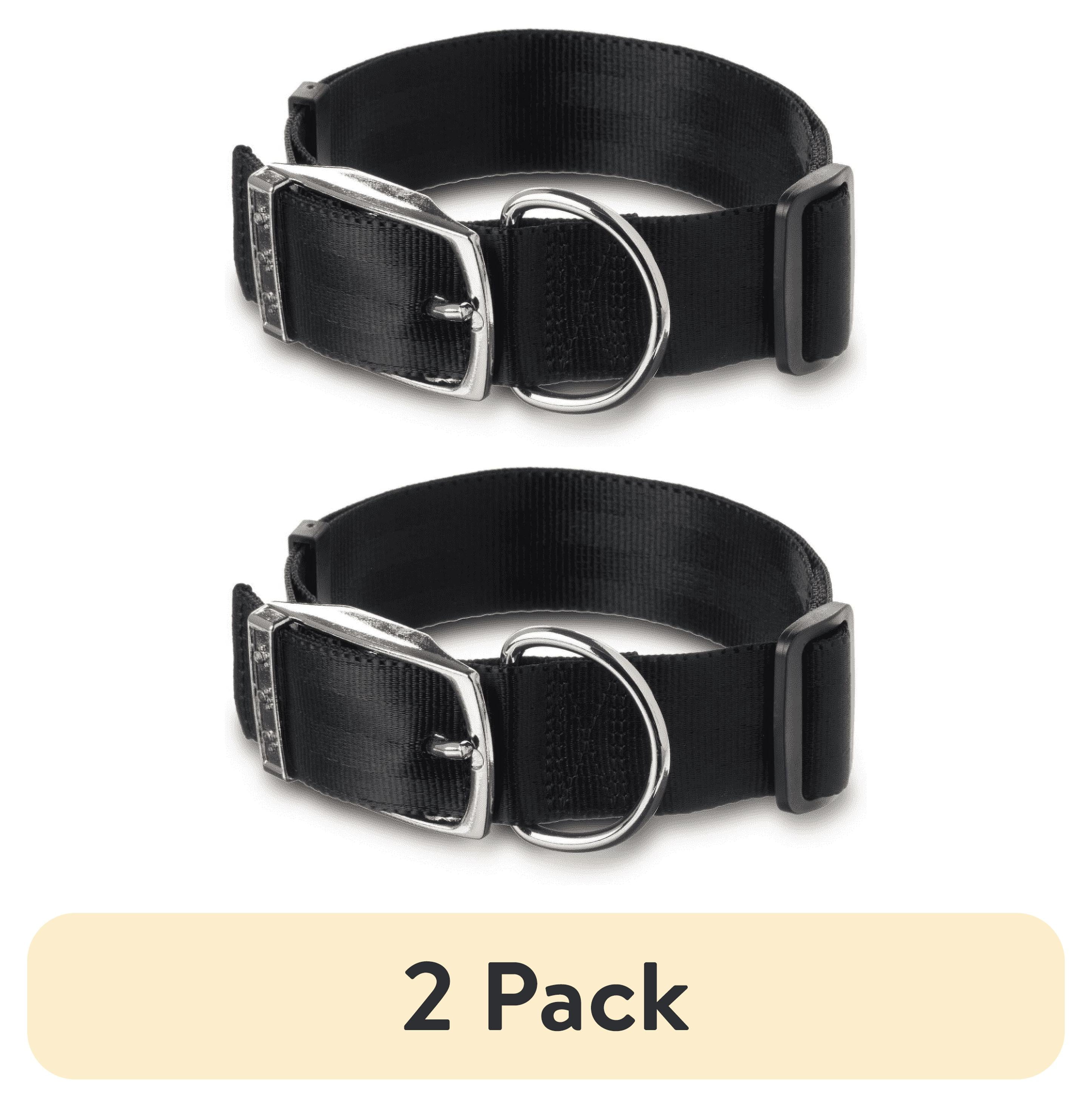 (2 pack) Vibrant Life Solid Polyester Dog Collar with Metal Buckle ...