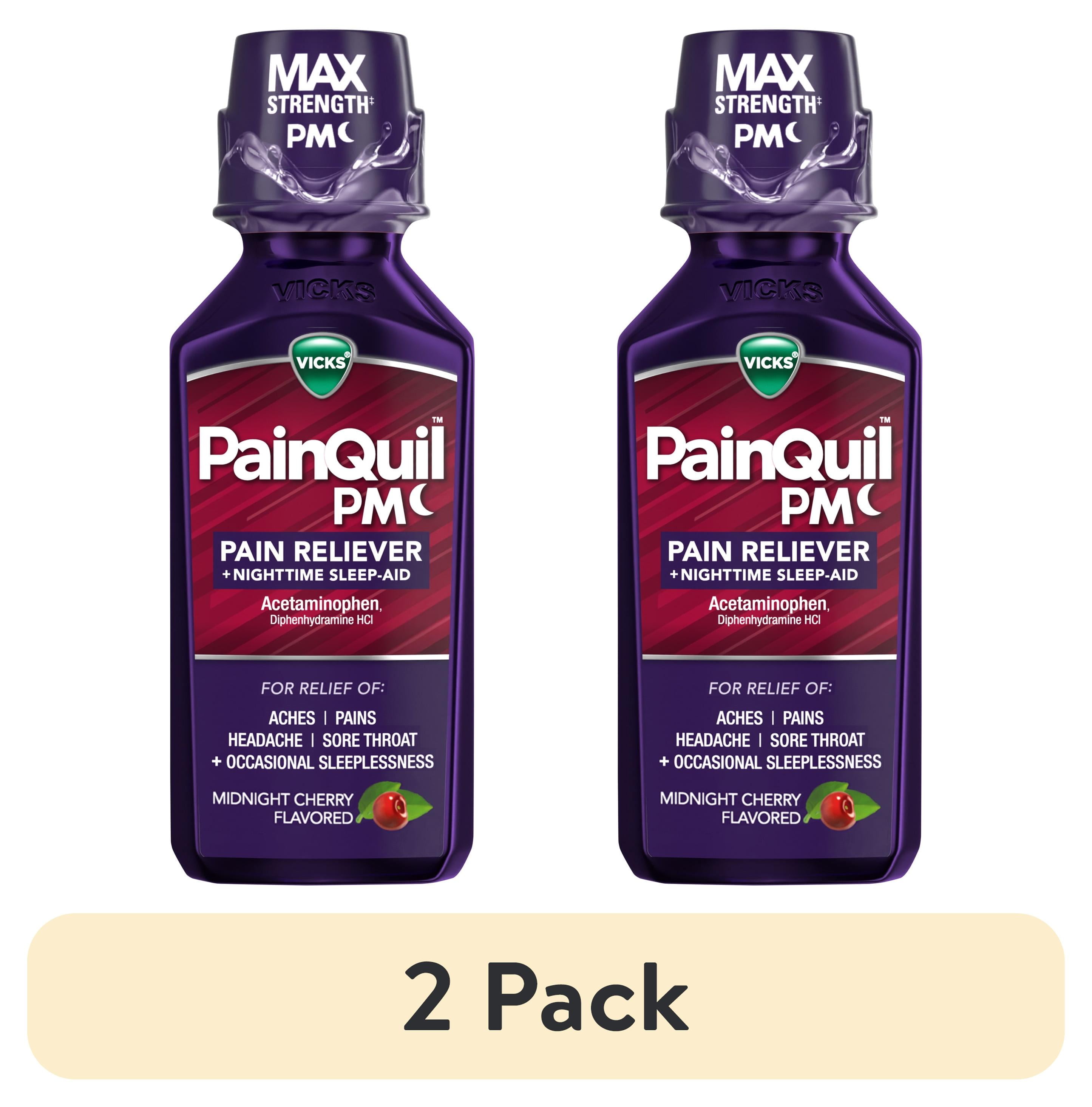 (2 pack) Vicks PainQuil PM Pain Relief and Sleep Aid Liquid ...