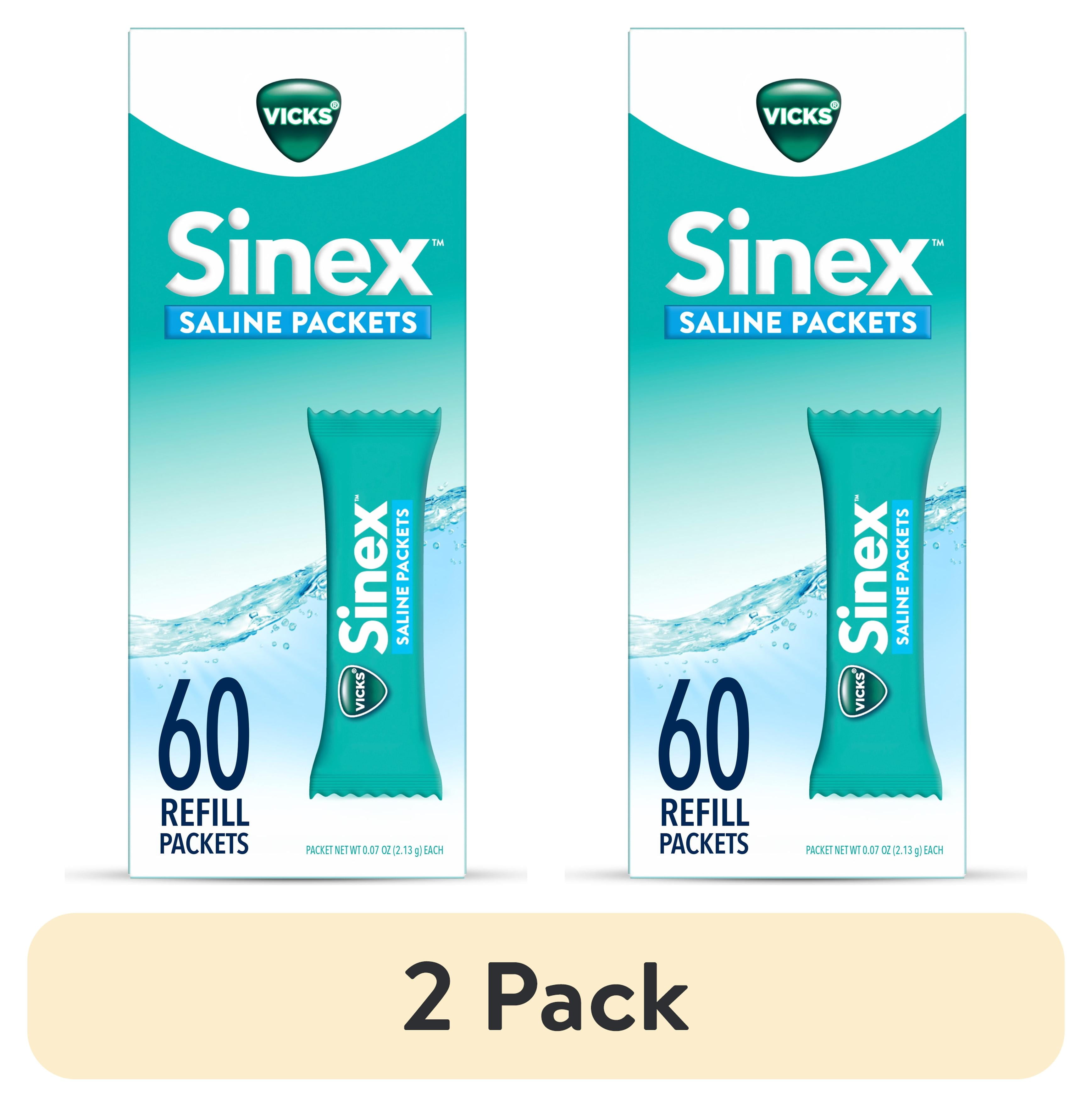 (2 pack) Vicks Sinex Saline Nasal Rinse Refill Packets, Nasal ...