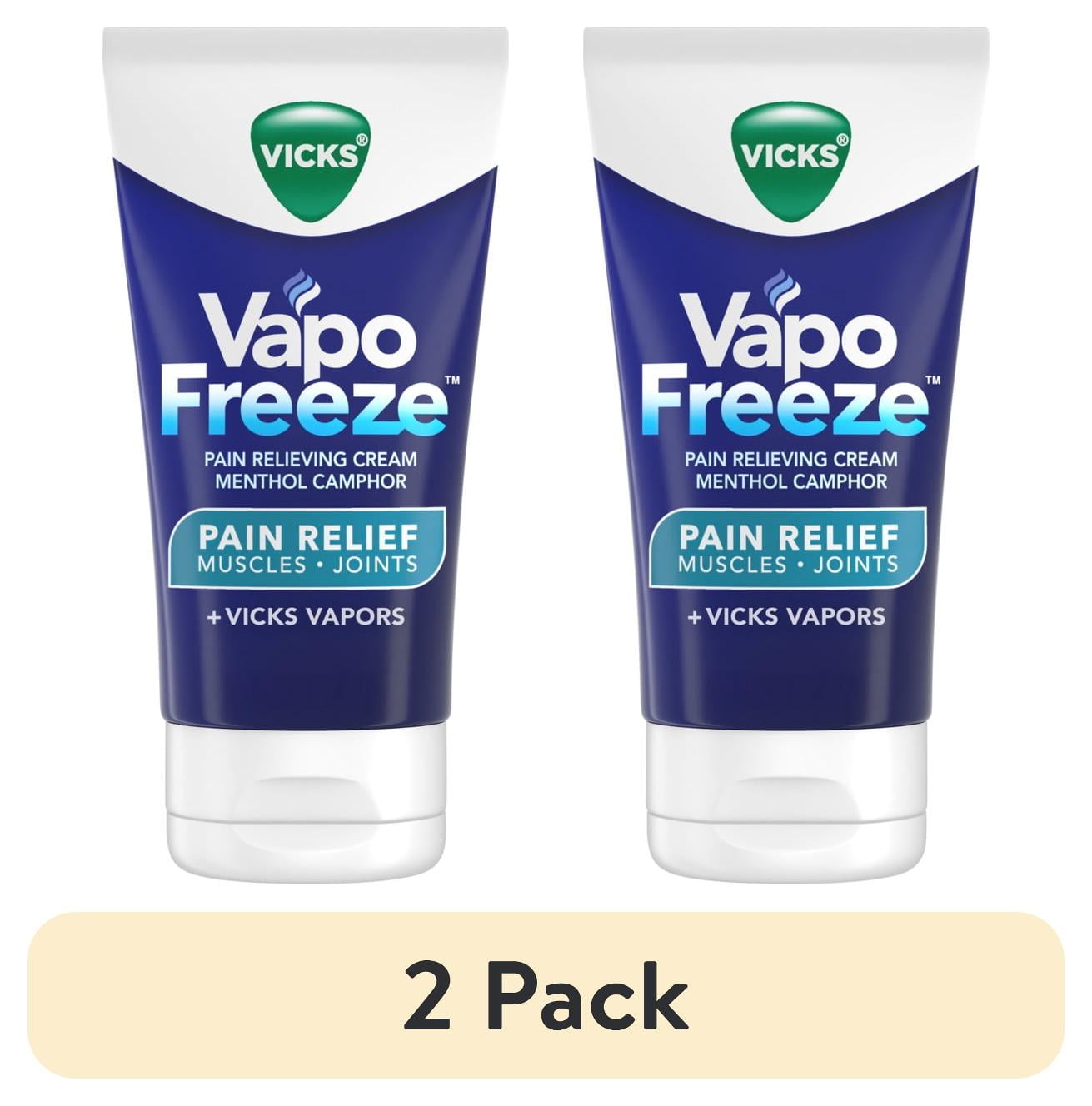 (2 pack) Vicks VapoFreeze Topical Pain Relief Cream, 3 oz - Walmart.com
