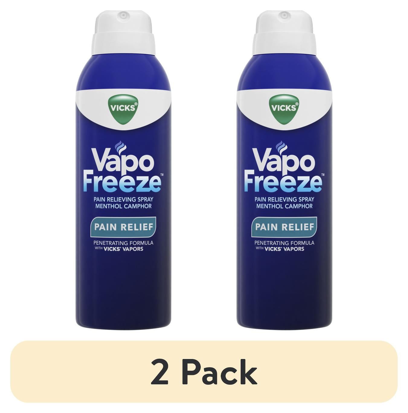 (2 pack) Vicks VapoFreeze Topical Pain Relief Spray, Menthol Pain ...