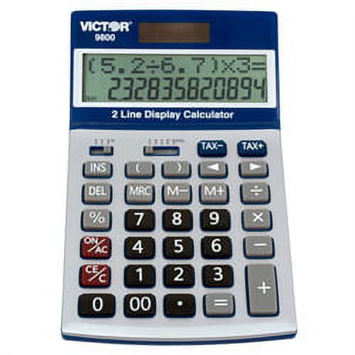 (2 pack) Victor 9800 easy check 2-line desktop calclator - Walmart.com