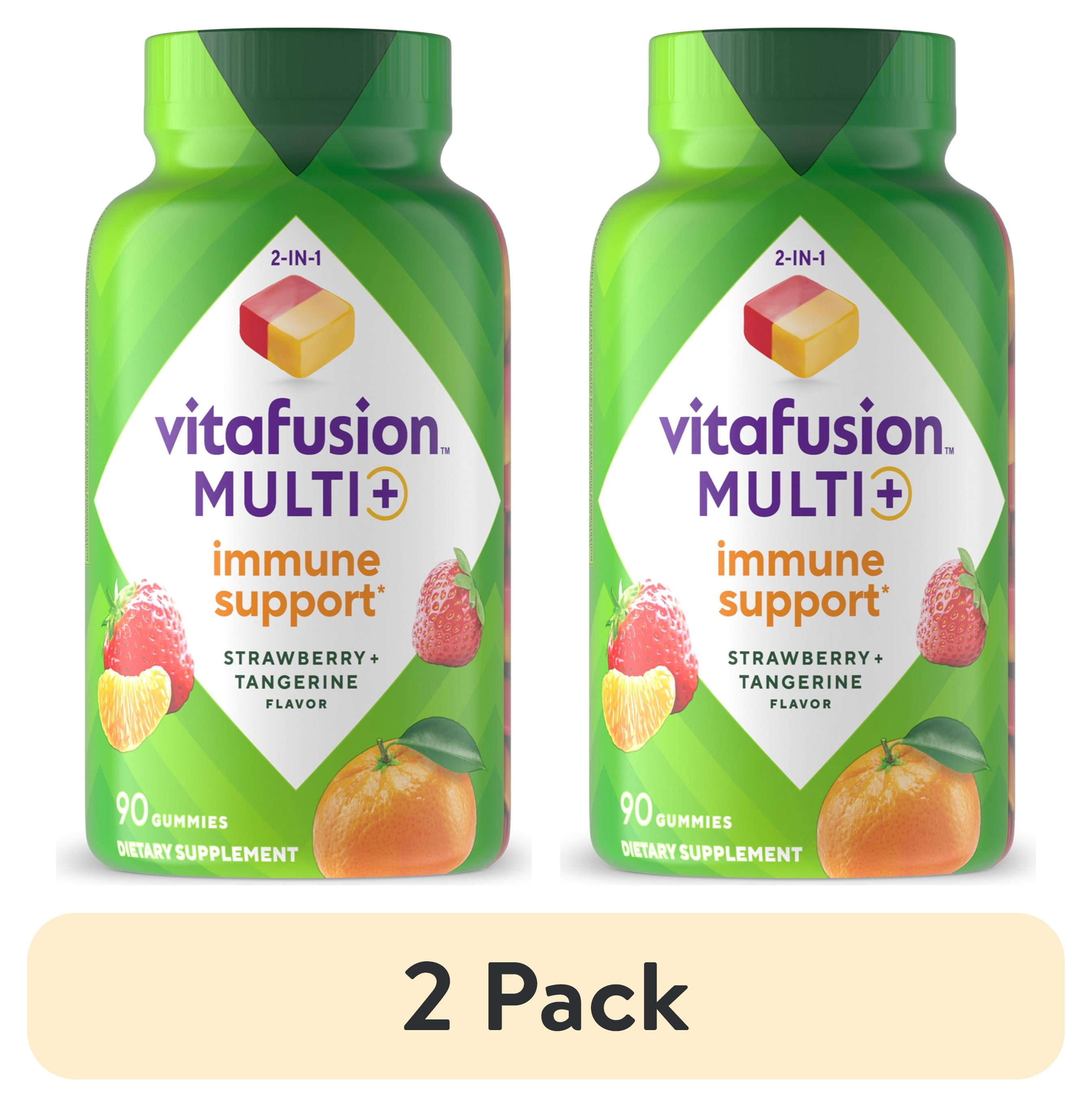 (2 pack) Vitafusion Multi+ Immune Support* – 2-in-1 Benefits & Flavors ...