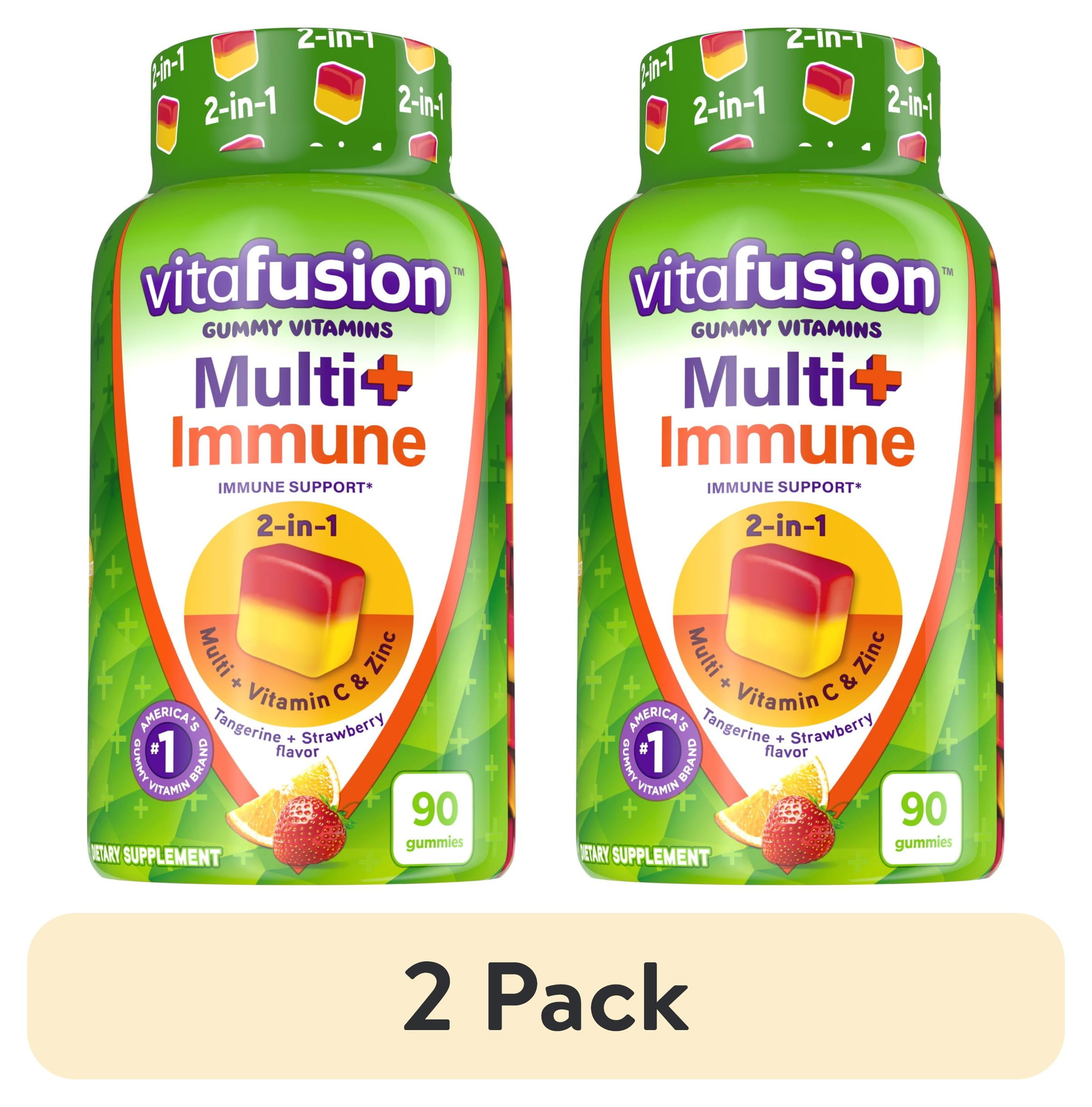 (2 pack) Vitafusion Multi+ Immune Support* – 2-in-1 Benefits & Flavors ...