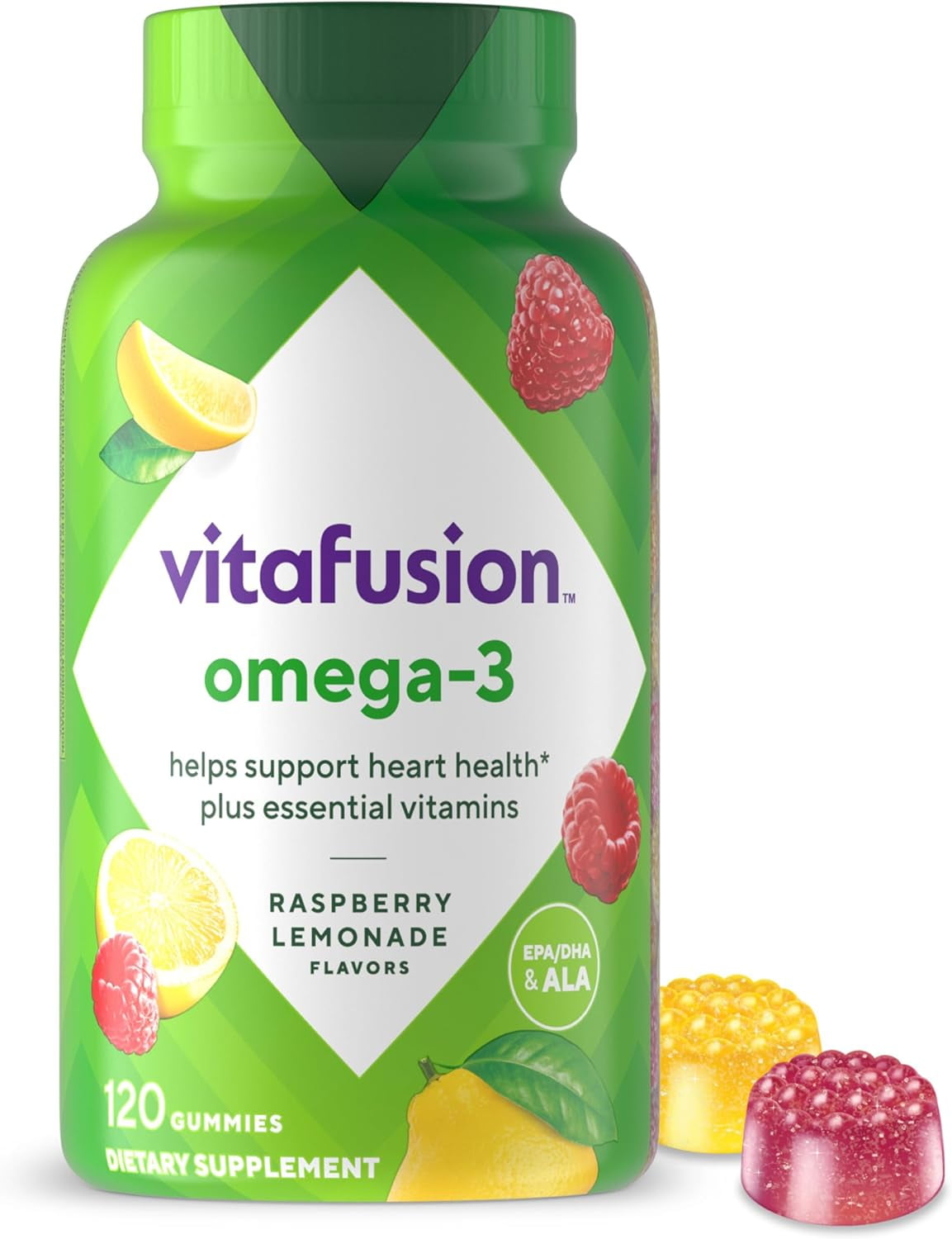 (2 pack) Vitafusion Omega 3 EPA/DHA Gummy Vitamins for Adults Dietary ...