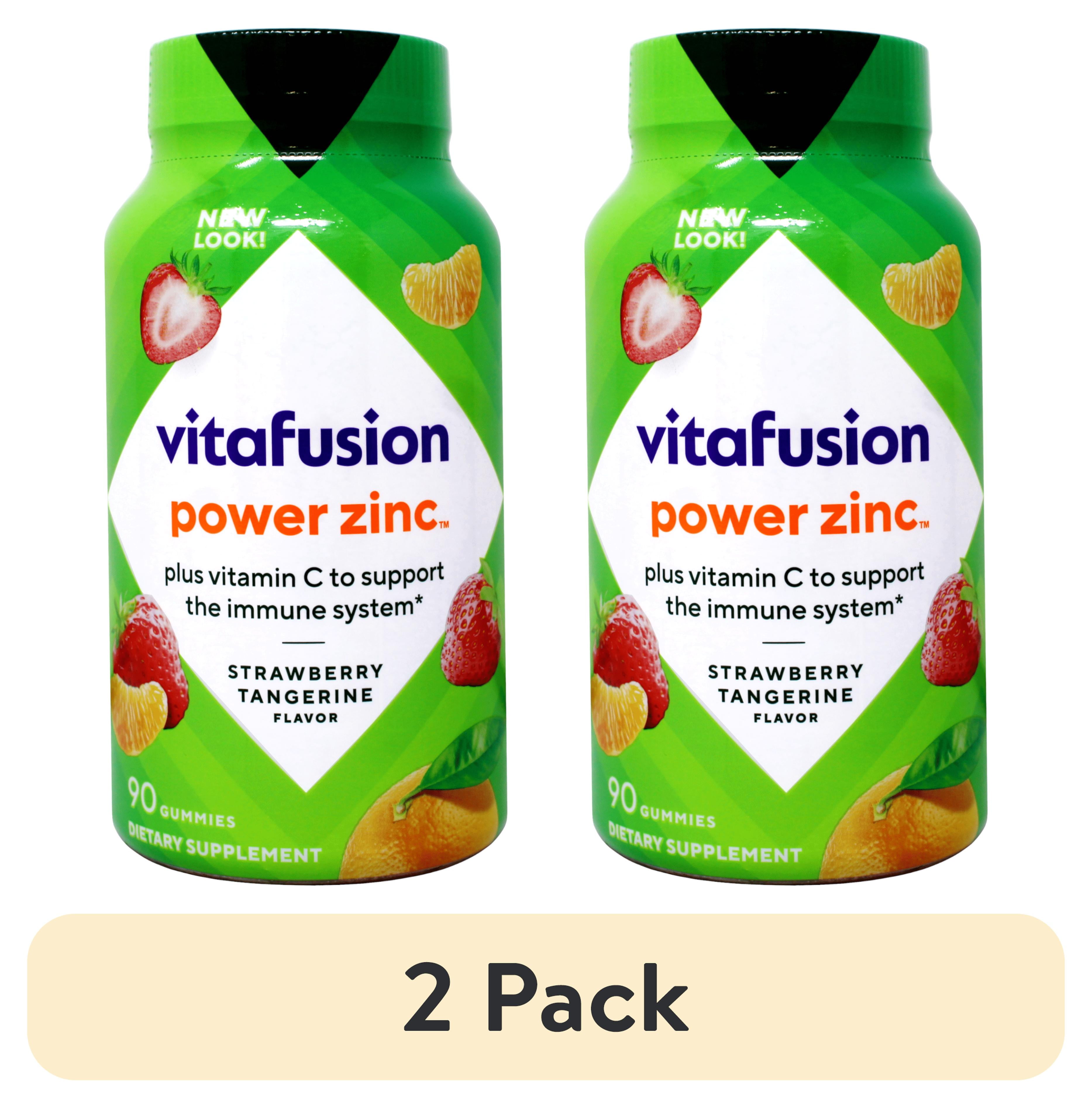 (2 pack) Vitafusion Power Zinc Gummy Vitamins, Strawberry Tangerine ...