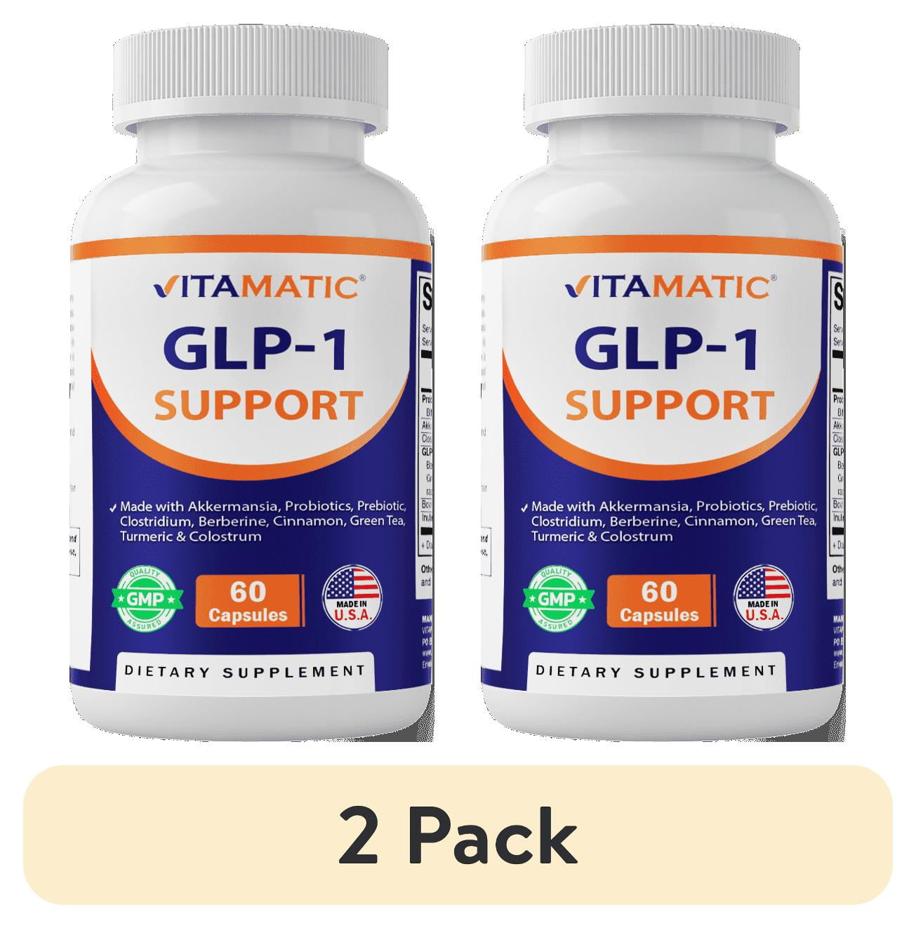 (2 pack) Vitamatic GLP-1 Support Supplement for Men & Women 60 Capsules ...
