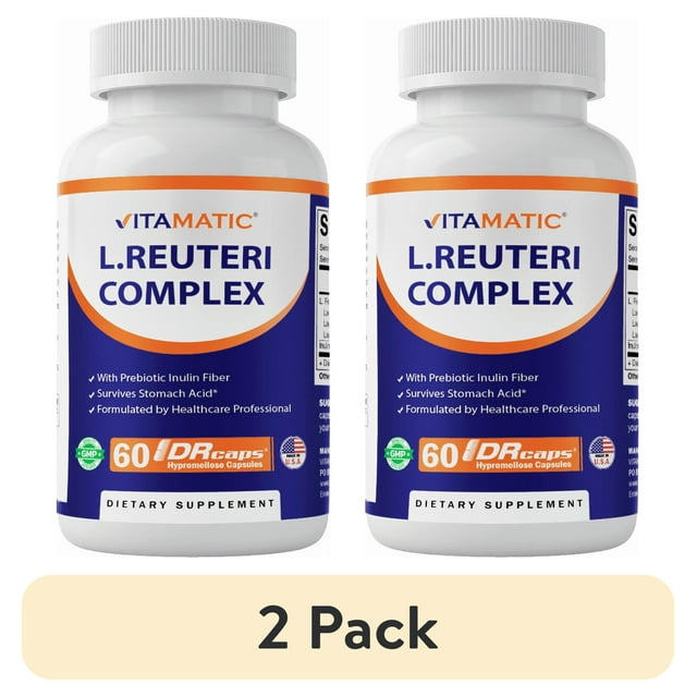 (2 pack) Vitamatic Lactobacillus Reuteri Complex - 22 Billion per DR ...