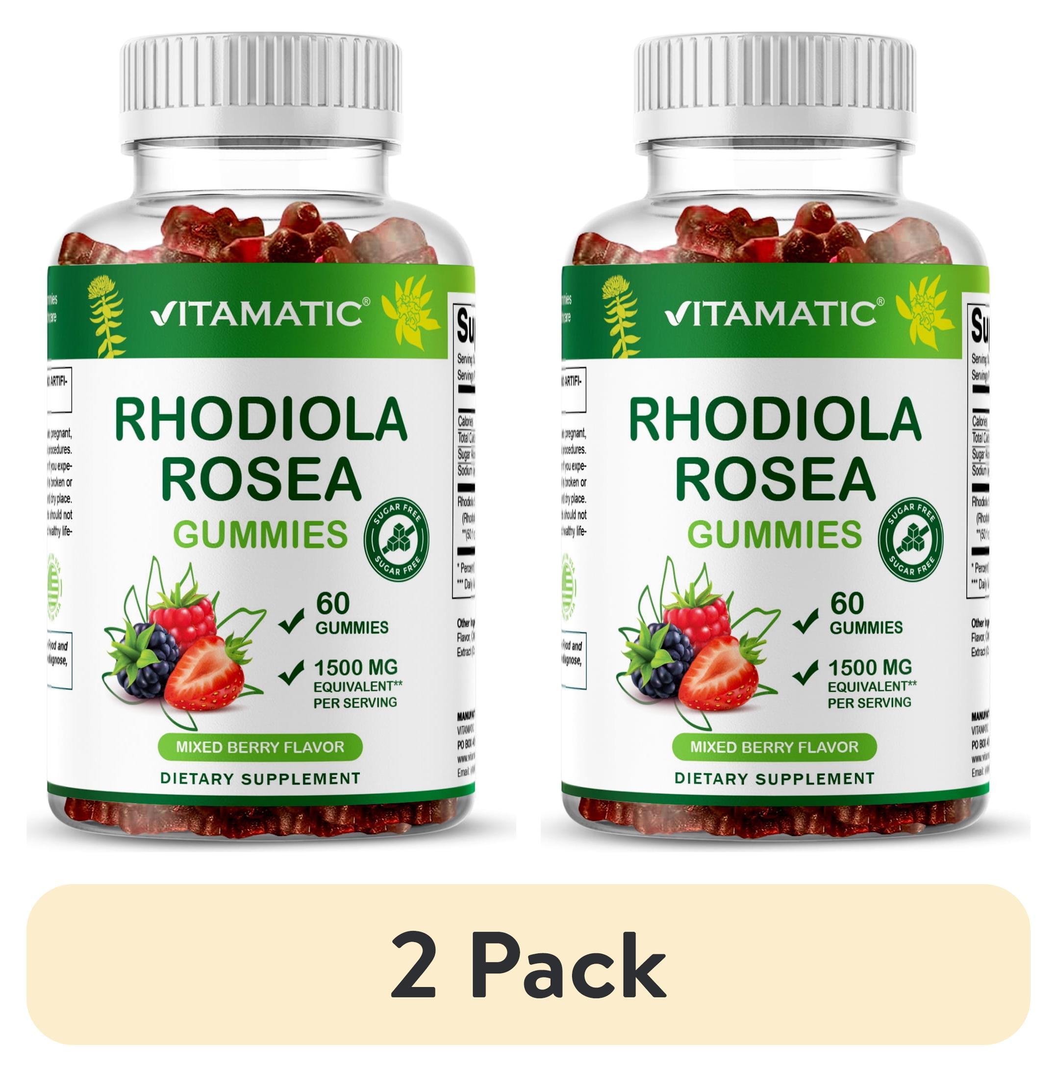 Vitamatic Rhodiola Gummies | Protein bars for medical supply - Walmart ...