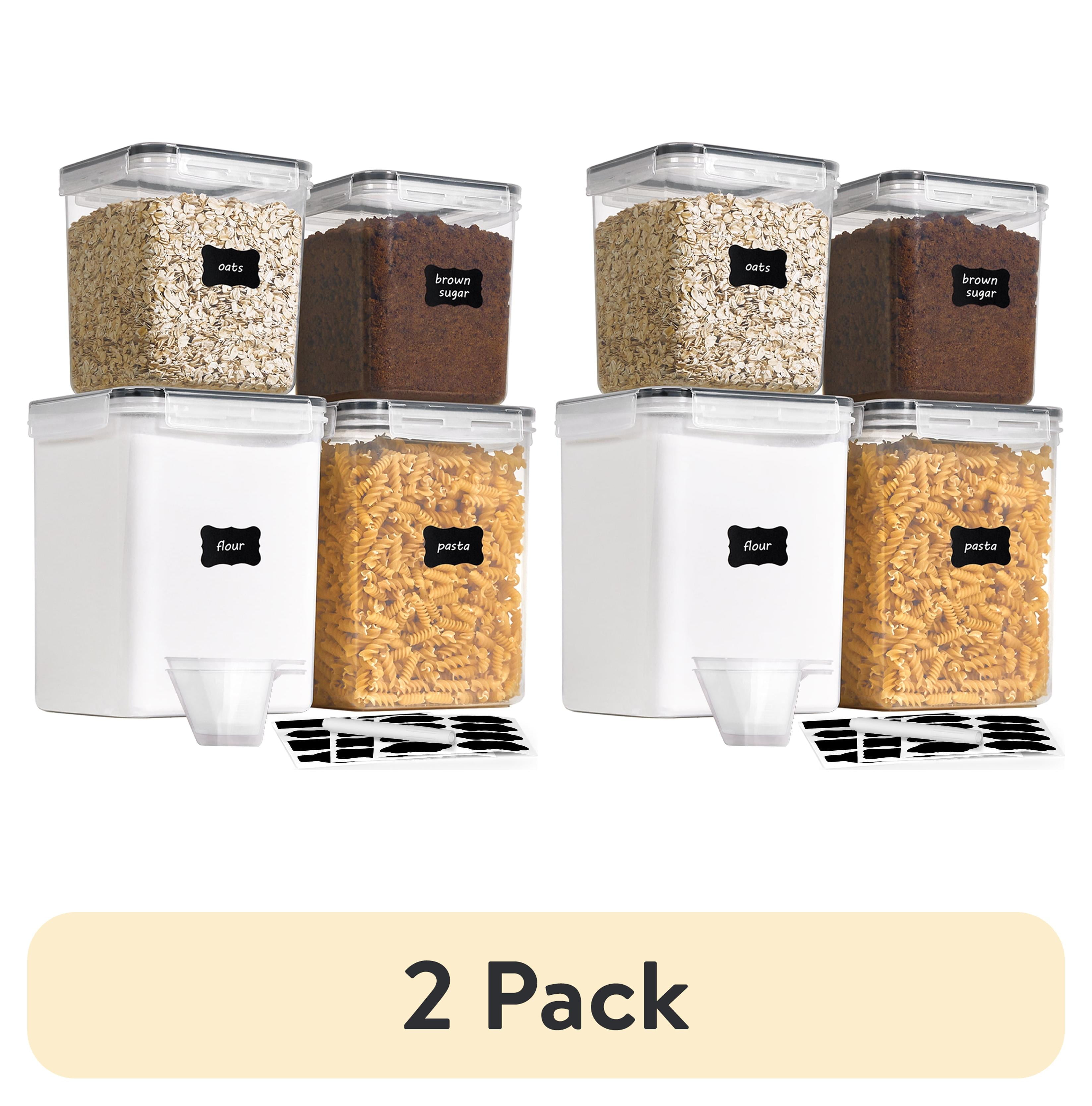 (2 pack) Sindcom Airtight Storage Canisters, 4 Pcs Large Food Storage ...