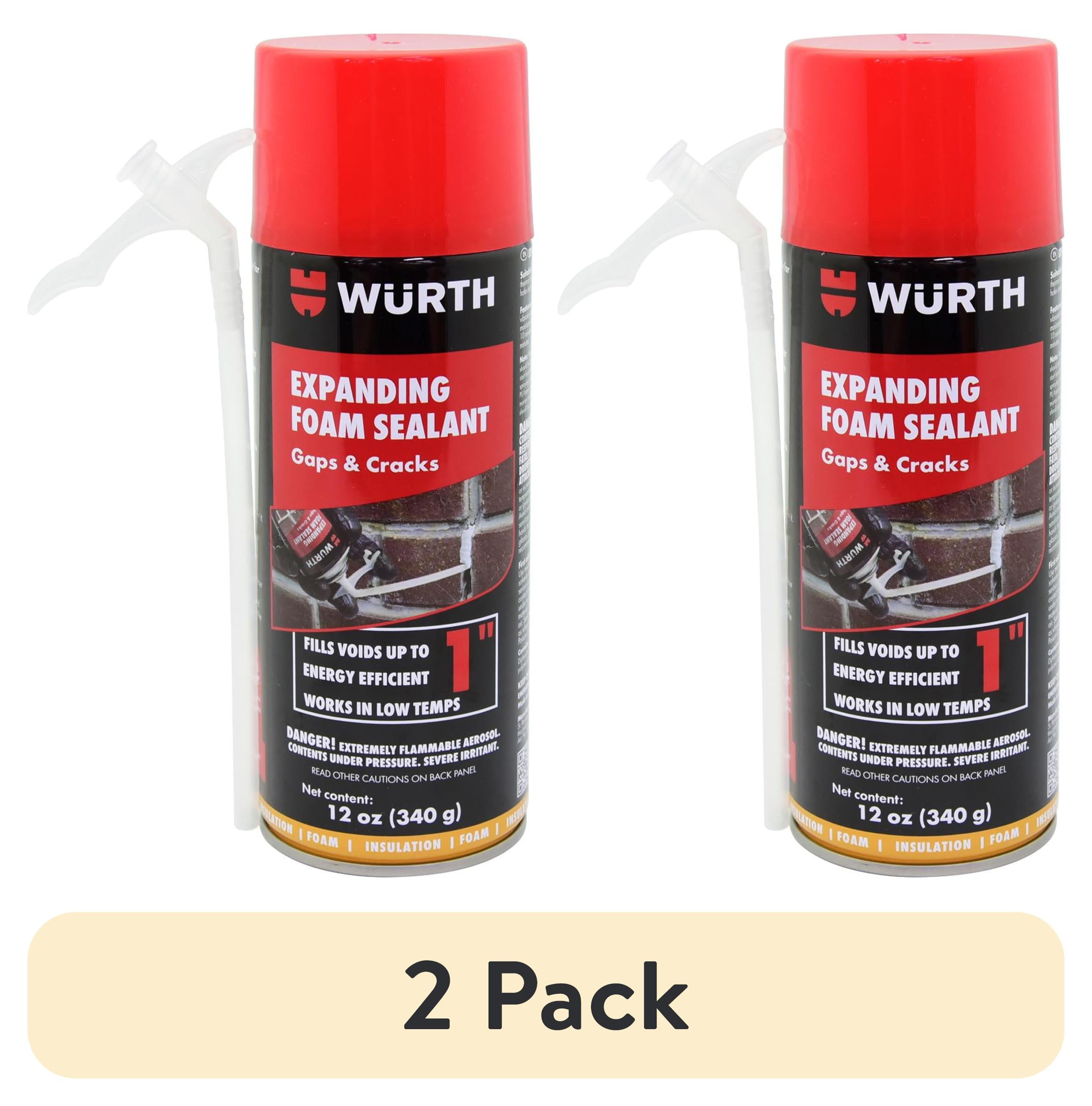 (2 pack) Würth Gaps and Cracks Expanding Foam Sealant, up to 1 inch ...