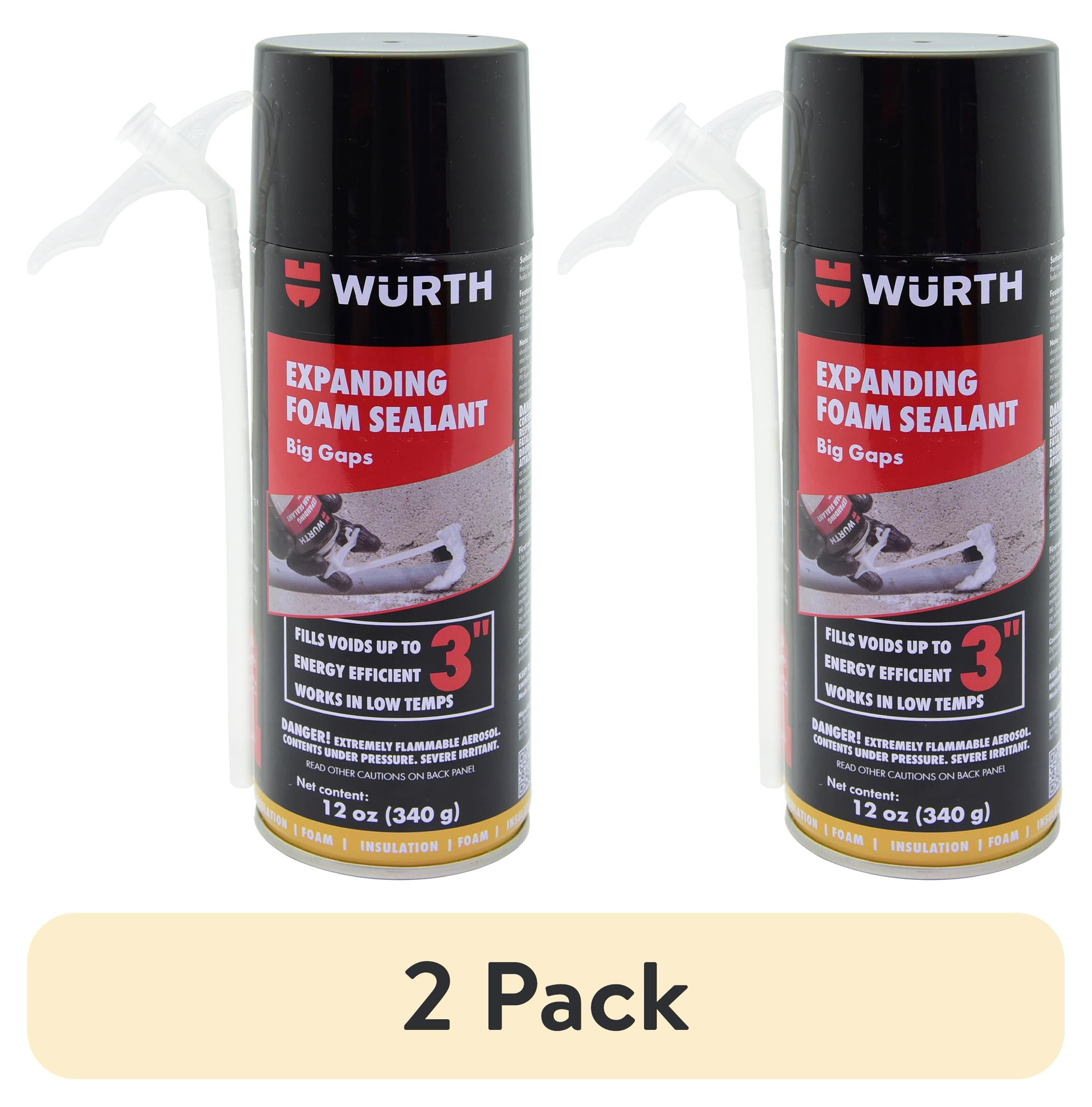 (2 pack) Würth Big Gaps Expanding Foam Sealant, up to 3 inches, 12oz ...