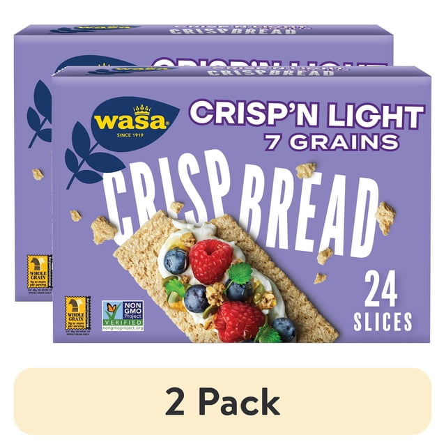 (2 pack) WASA Crisp’n Light 7 Grains Crispbread, 4.9 Ounce - Walmart ...