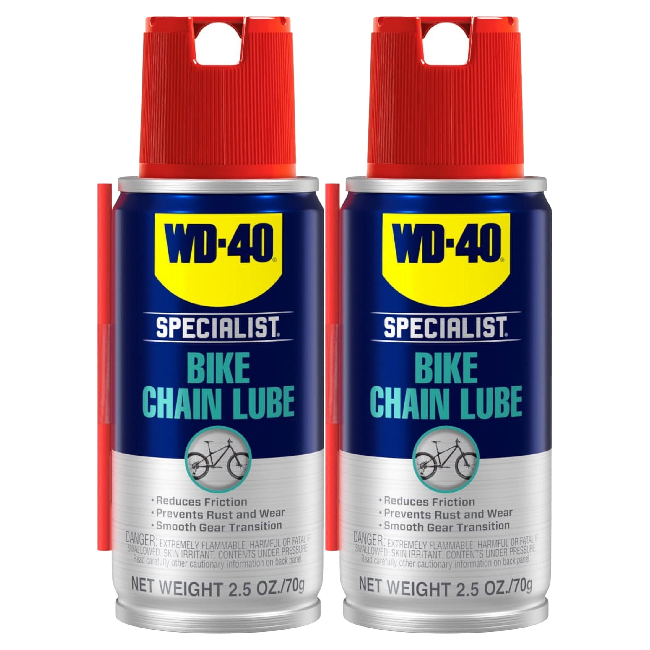 WD-40 BIKE Specialist Bicycle Chain Lube 2 Pack, Aerosol Spray, 2.5 oz - Walmart.com