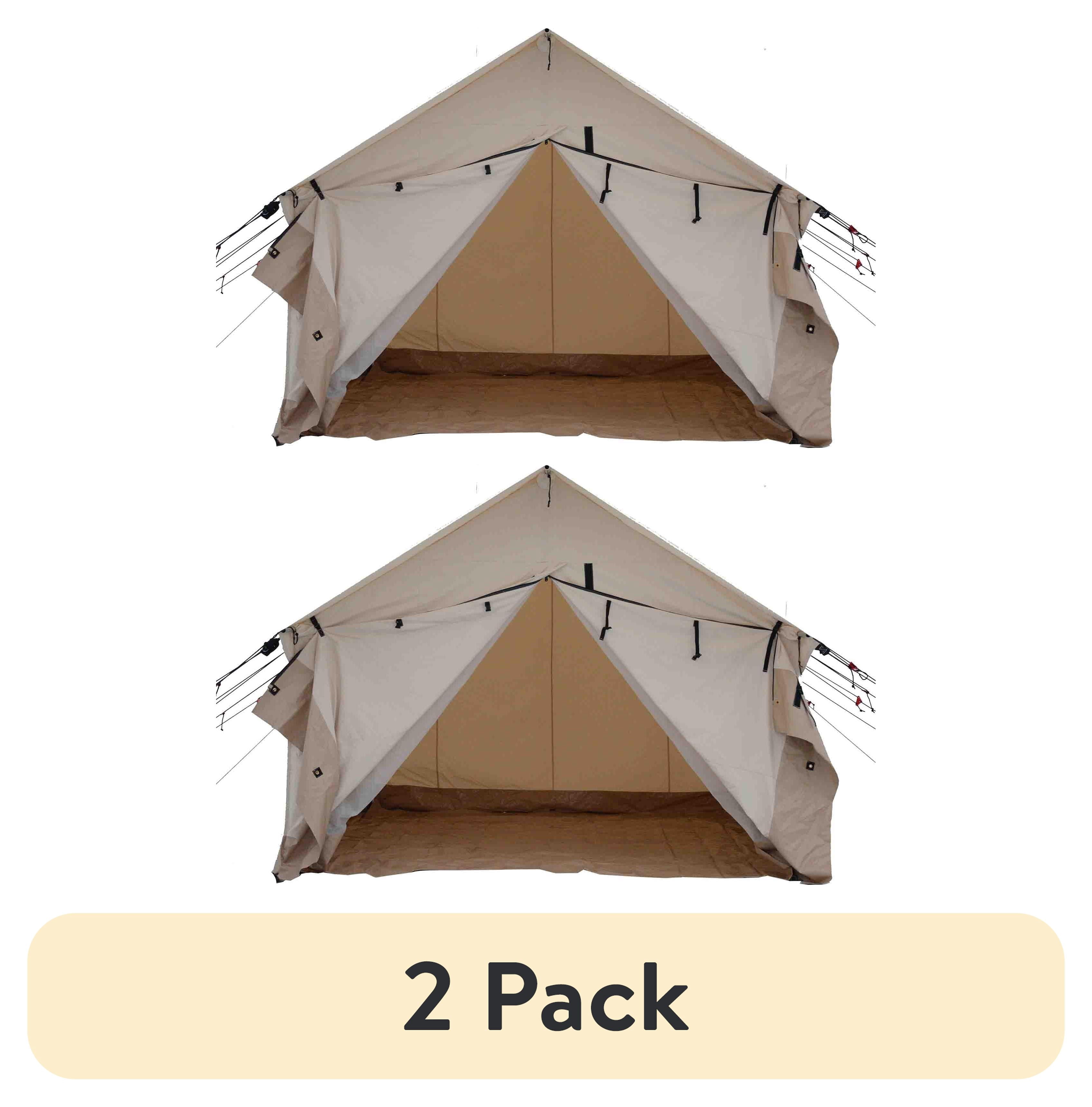 (2 pack) White Duck Outdoors Alpha Canvas Wall Tent, 10'x12', Fire ...