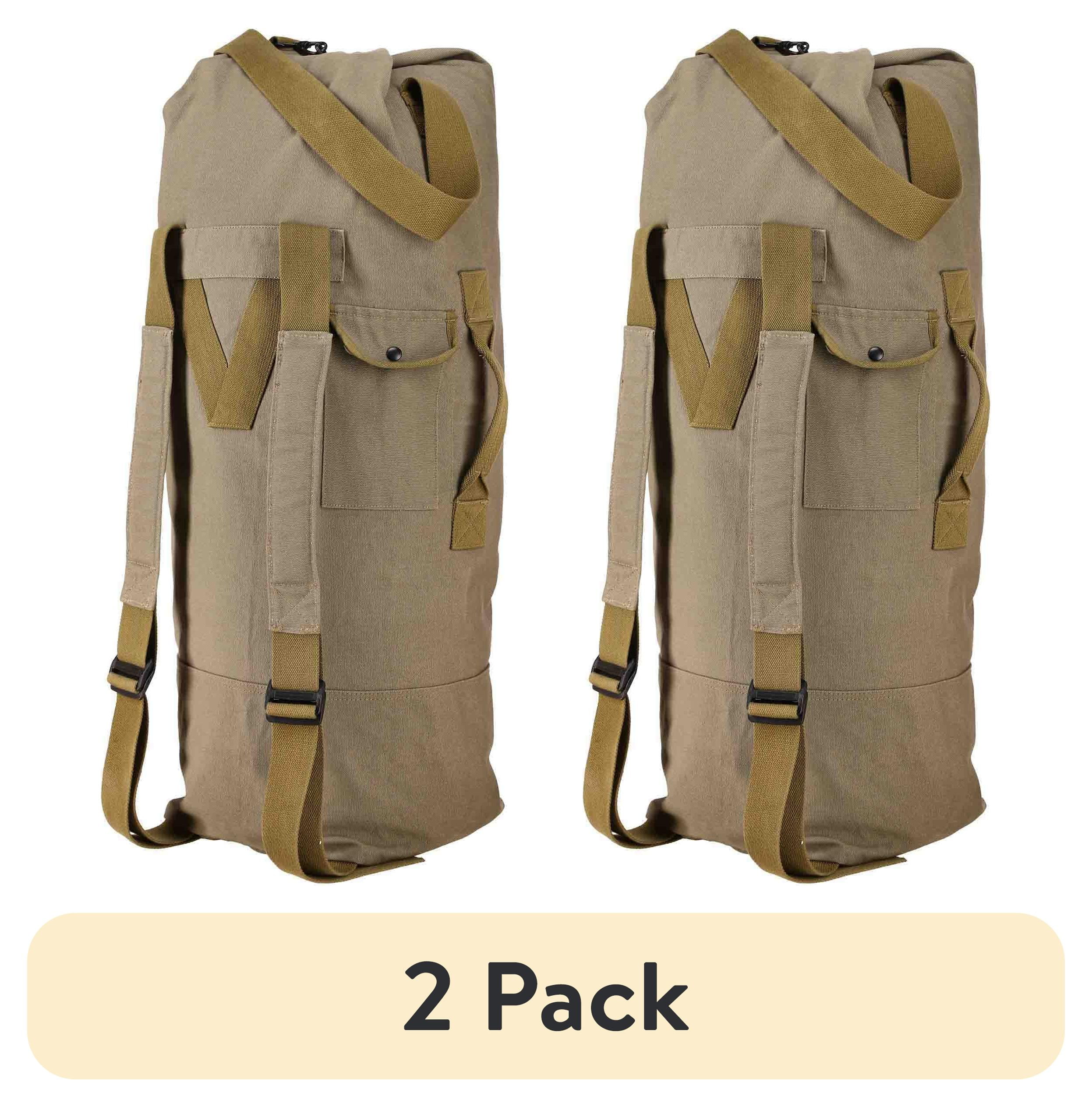 (2 pack) WHITEDUCK G.I Top Load Military Rucksack Style Double Strap ...