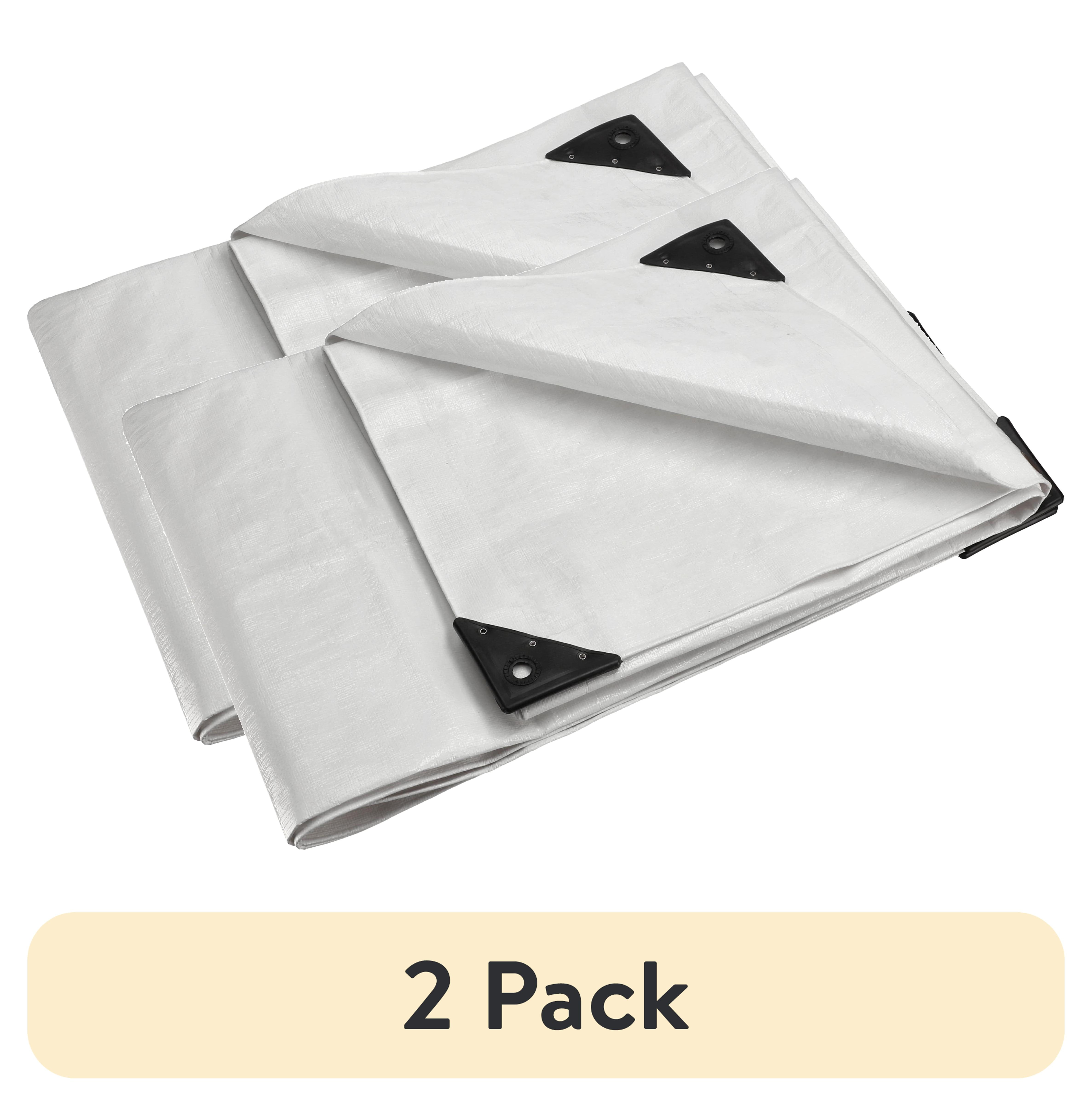 (2 pack) WHITEDUCK 20x20 Tarp 10 MIL Heavy Duty Poly Tarp Waterproof UV ...