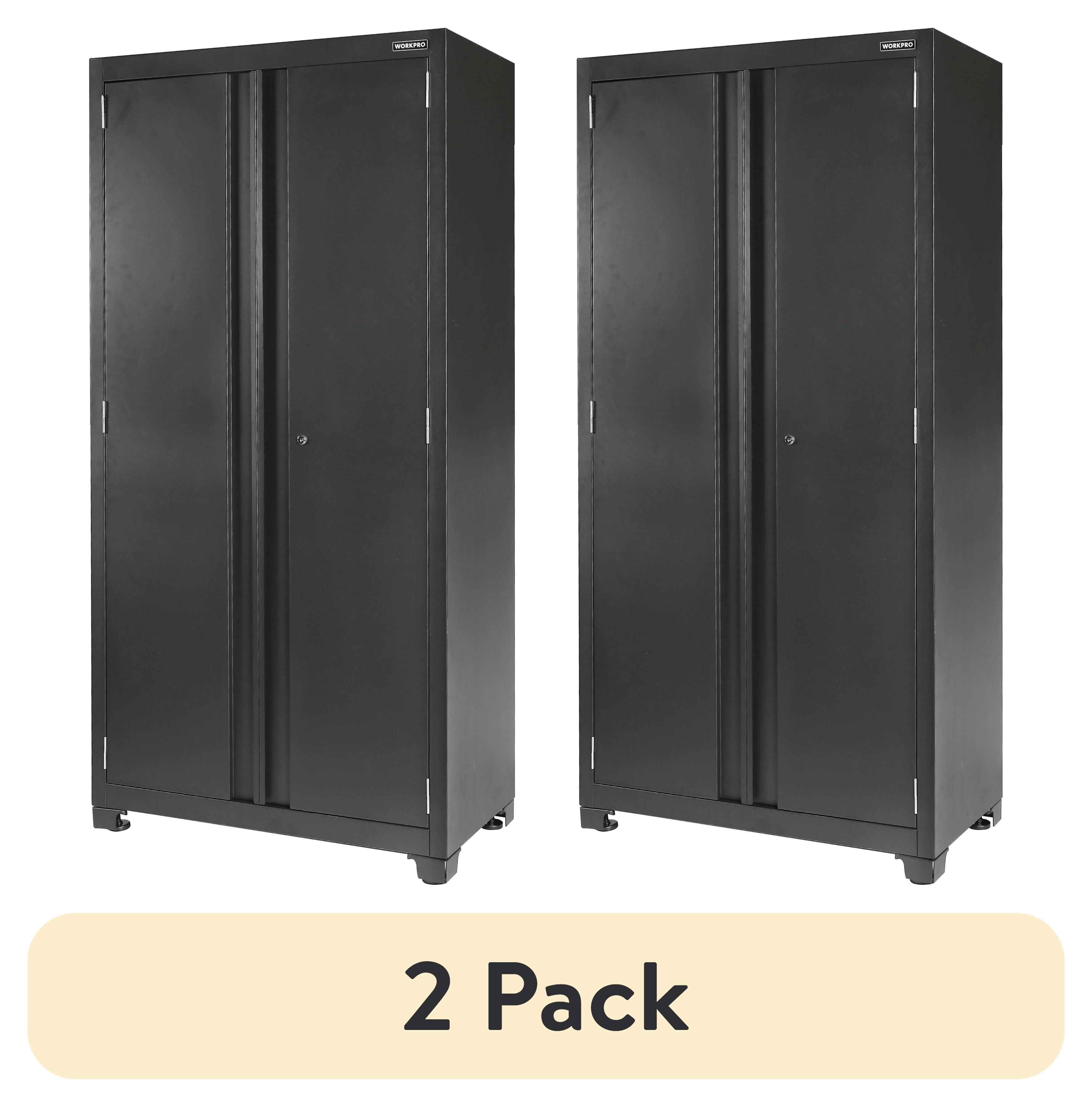 (2 pack) WORKPRO 36-inch Heavy-Duty Garage Storage Cabinet, 3-Shelf ...