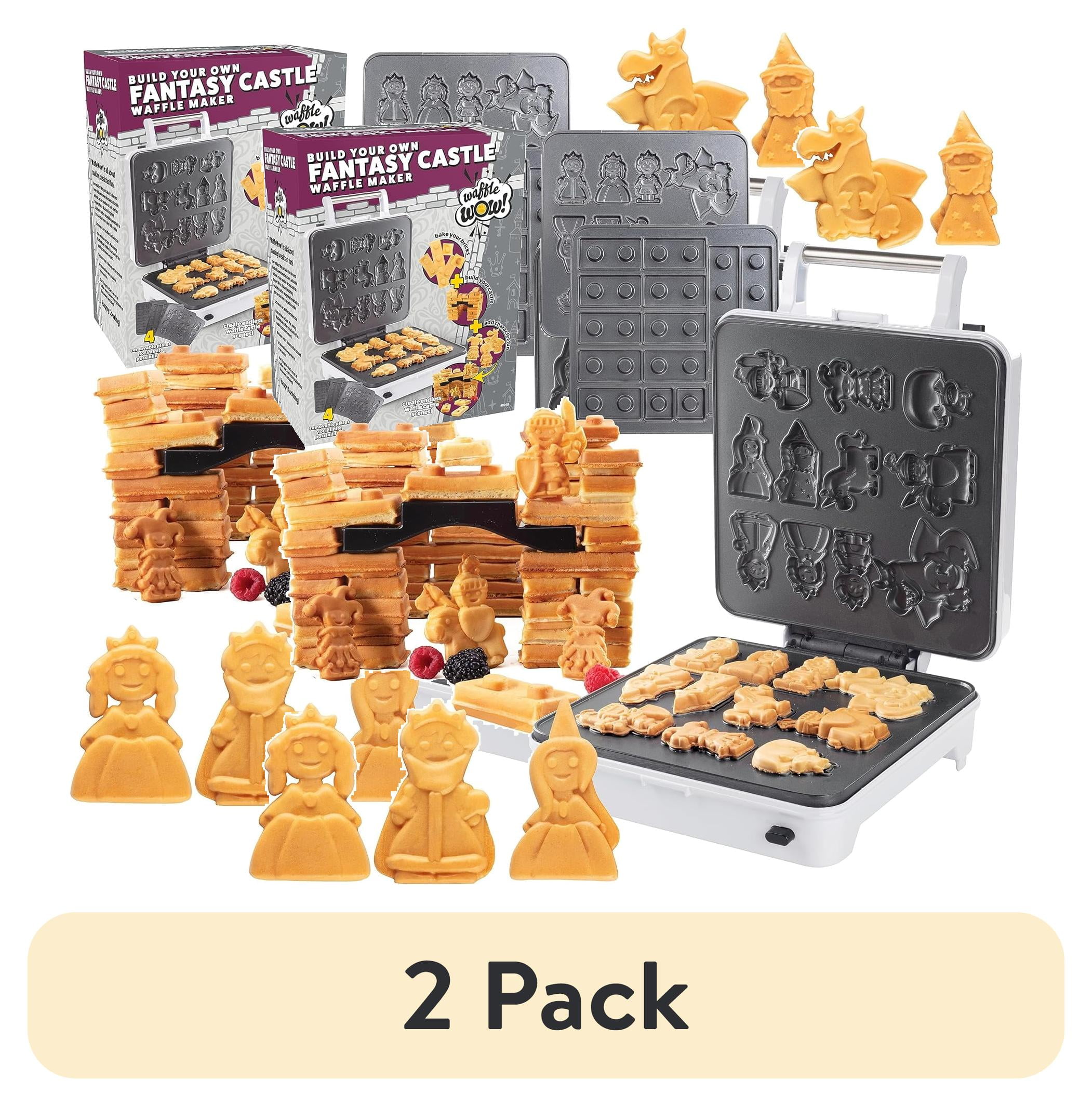 (2 pack) Waffle Wow Fantasy Castle Waffle Maker- Bake & Build Castle of ...