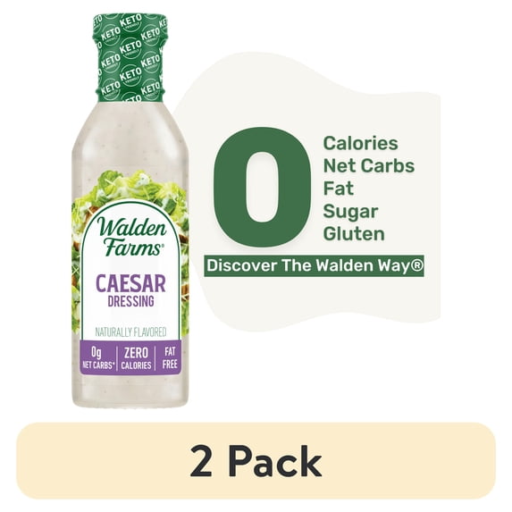 (2 pack) Walden Farms Dressing Caesar, 12 Fl oz. - Walmart.com