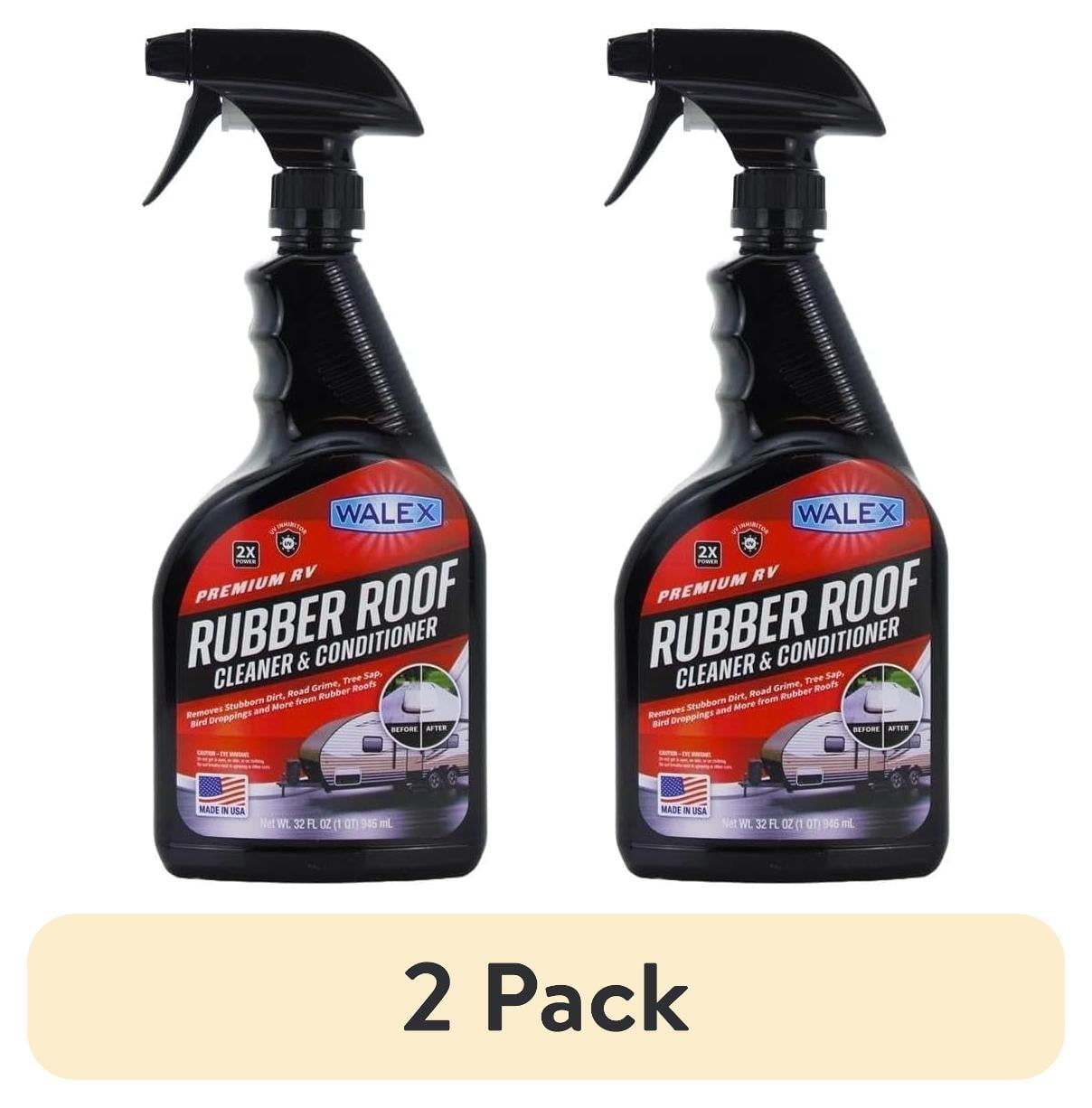 (2 pack) Walex Premium Rubber Roof Cleaner/Conditioner 32oz Liquid ...