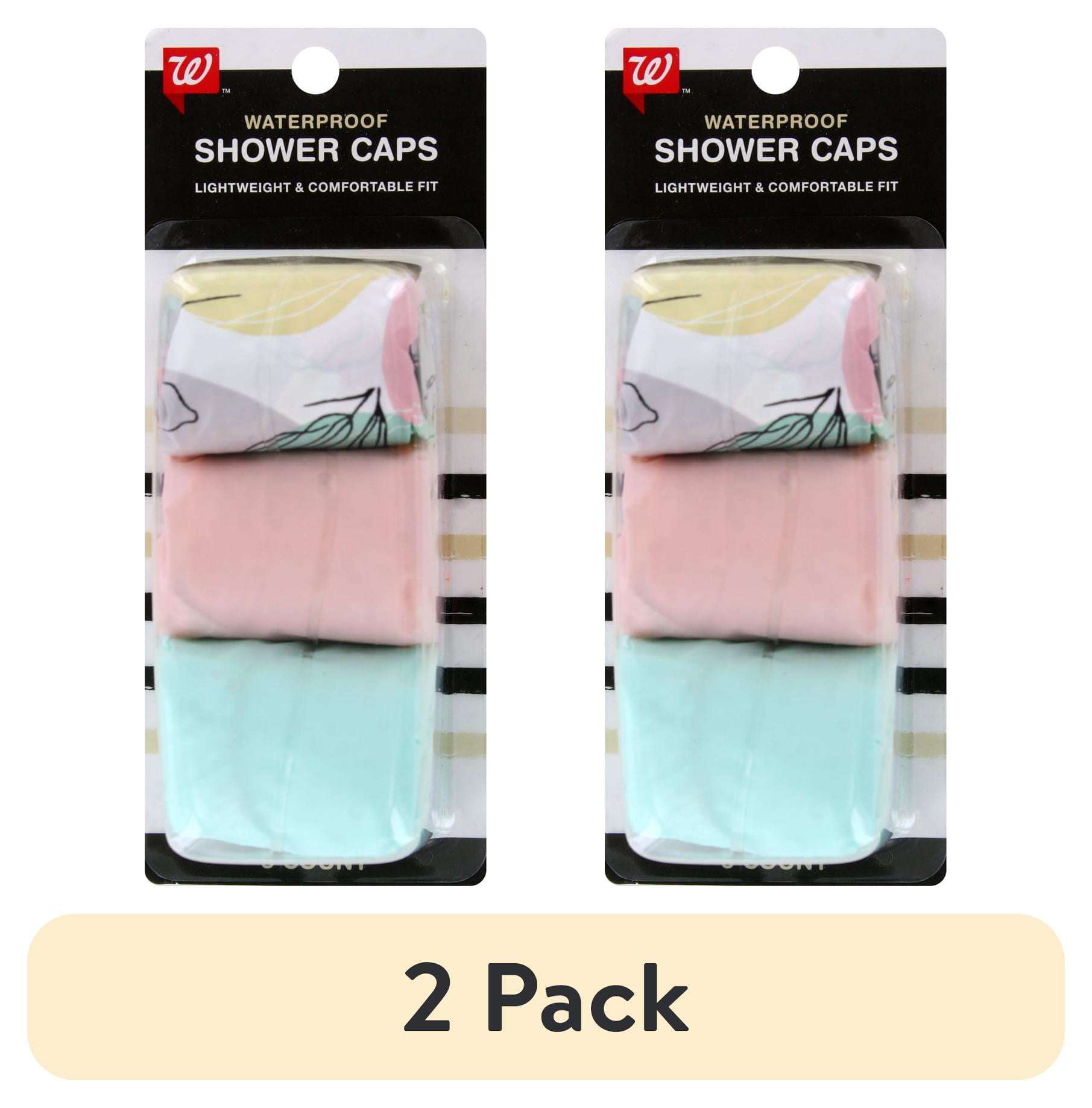 (2 pack) Walgreen Lightweight & Comfortable Fit Waterproof Shower Caps ...
