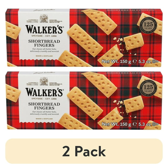 (2 pack) Walker's Shortbread Fingers 5.3 oz - Walmart.com