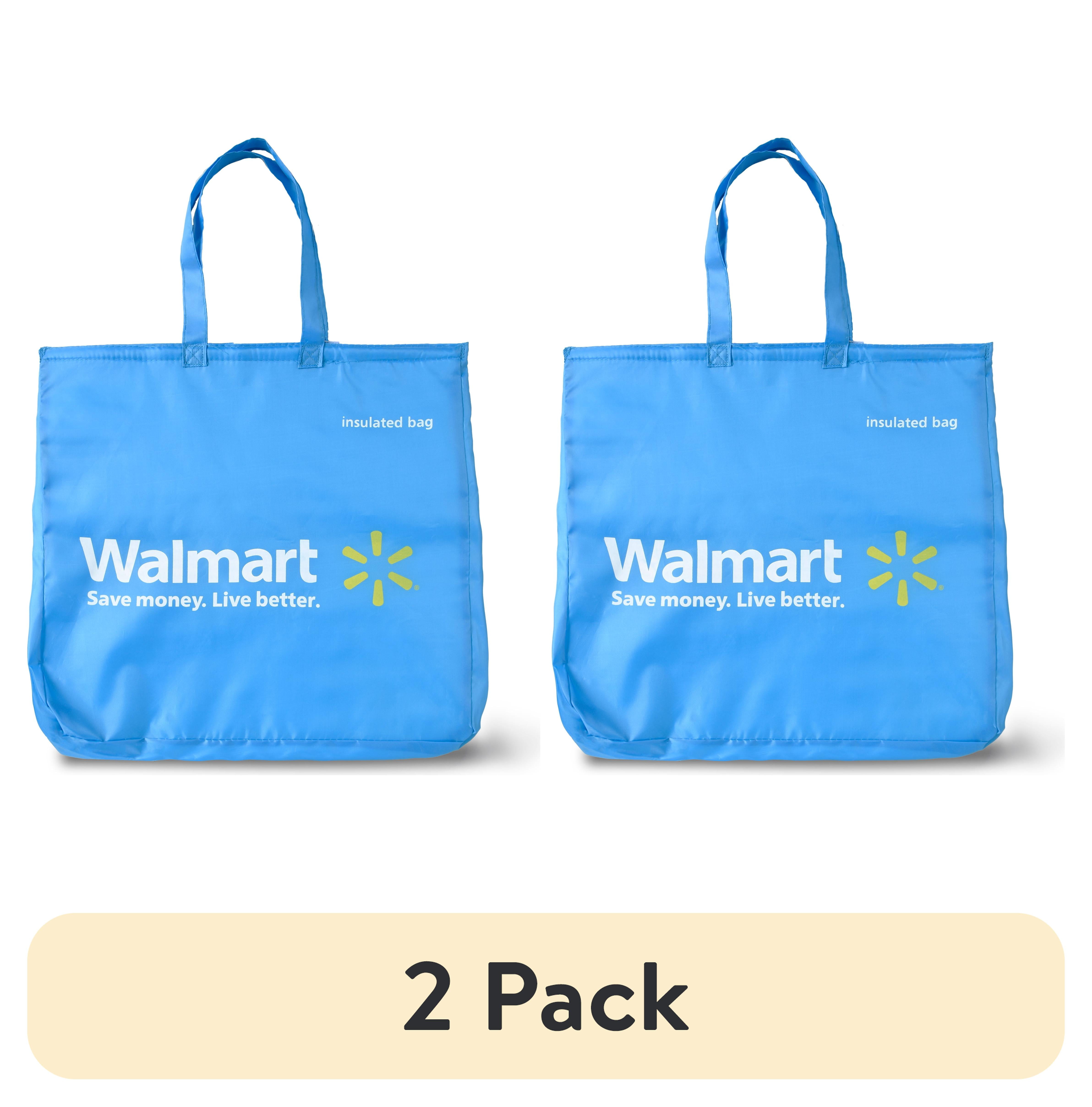 (2 pack) Walmart Reusable Insulated Polyethylene Grocery Bag for Adults ...