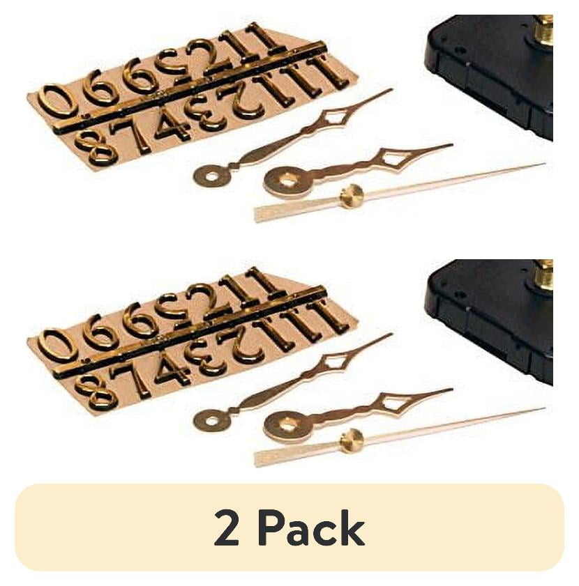 (2 pack) Walnut Hollow Clock Movement with Hands & Numerals for 1/4 ...