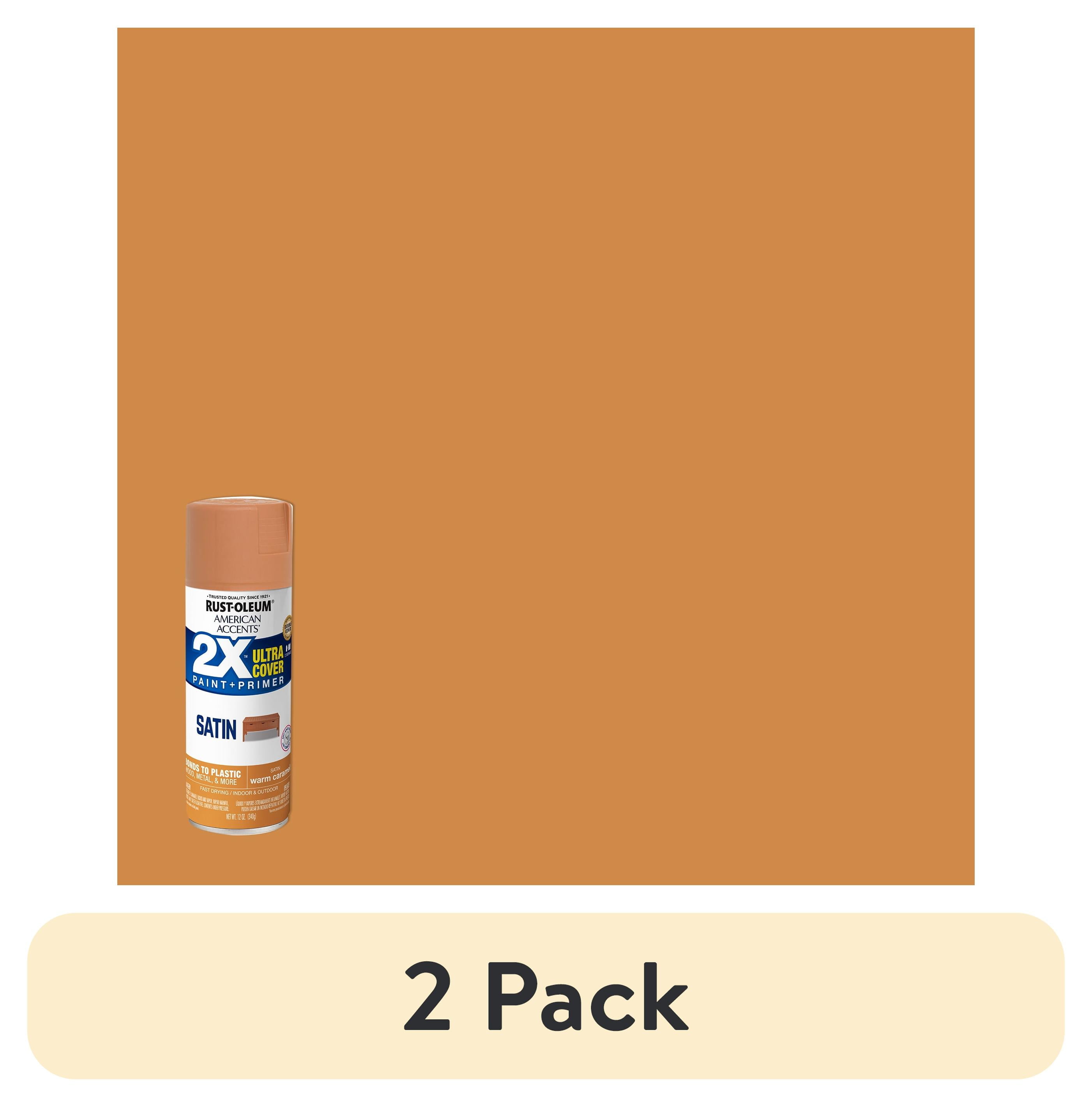 (2 pack) Warm Caramel, Rust-Oleum American Accents 2X Ultra Cover Satin ...