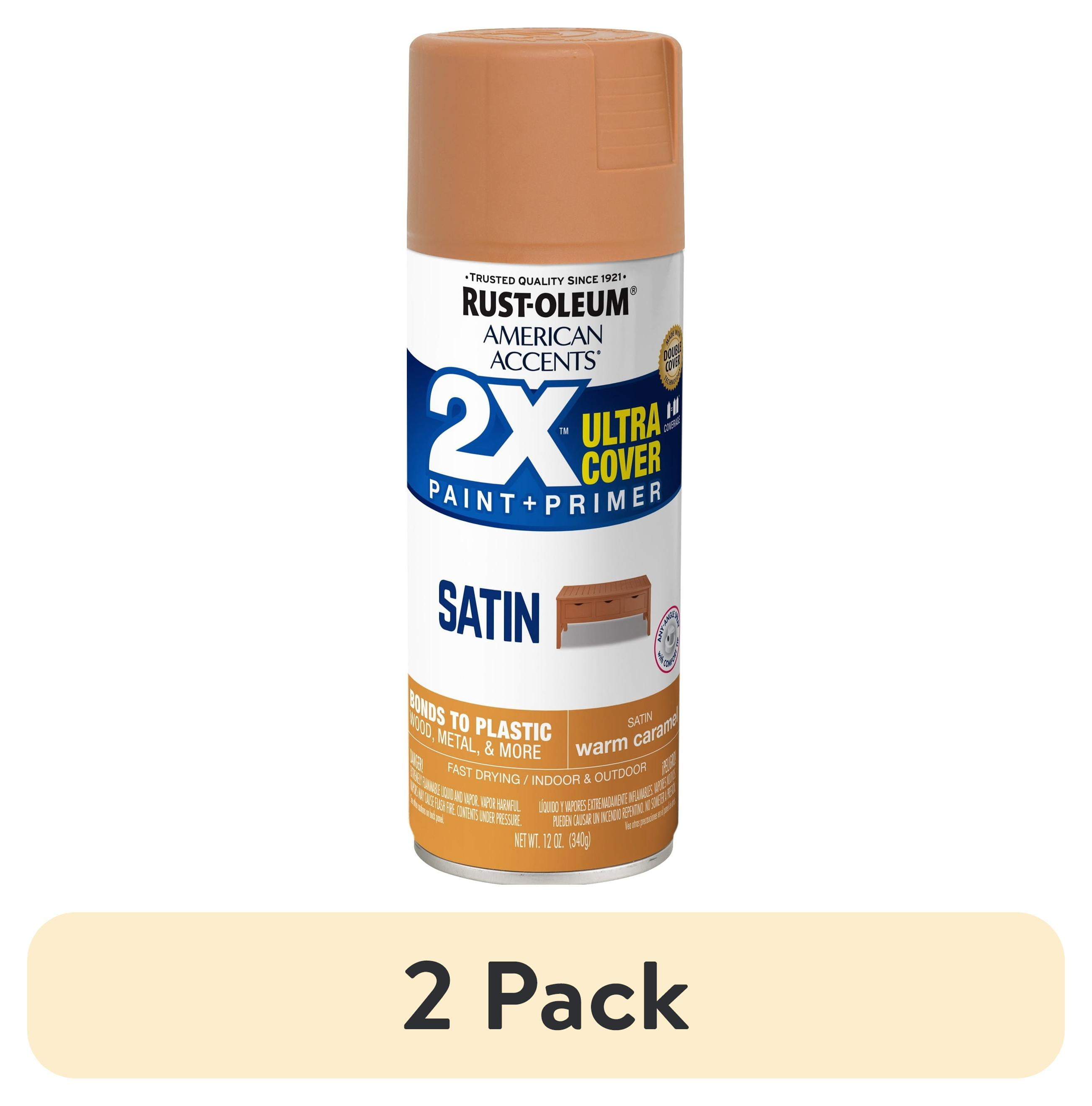 (2 pack) Warm Caramel, Rust-Oleum American Accents 2X Ultra Cover Satin ...