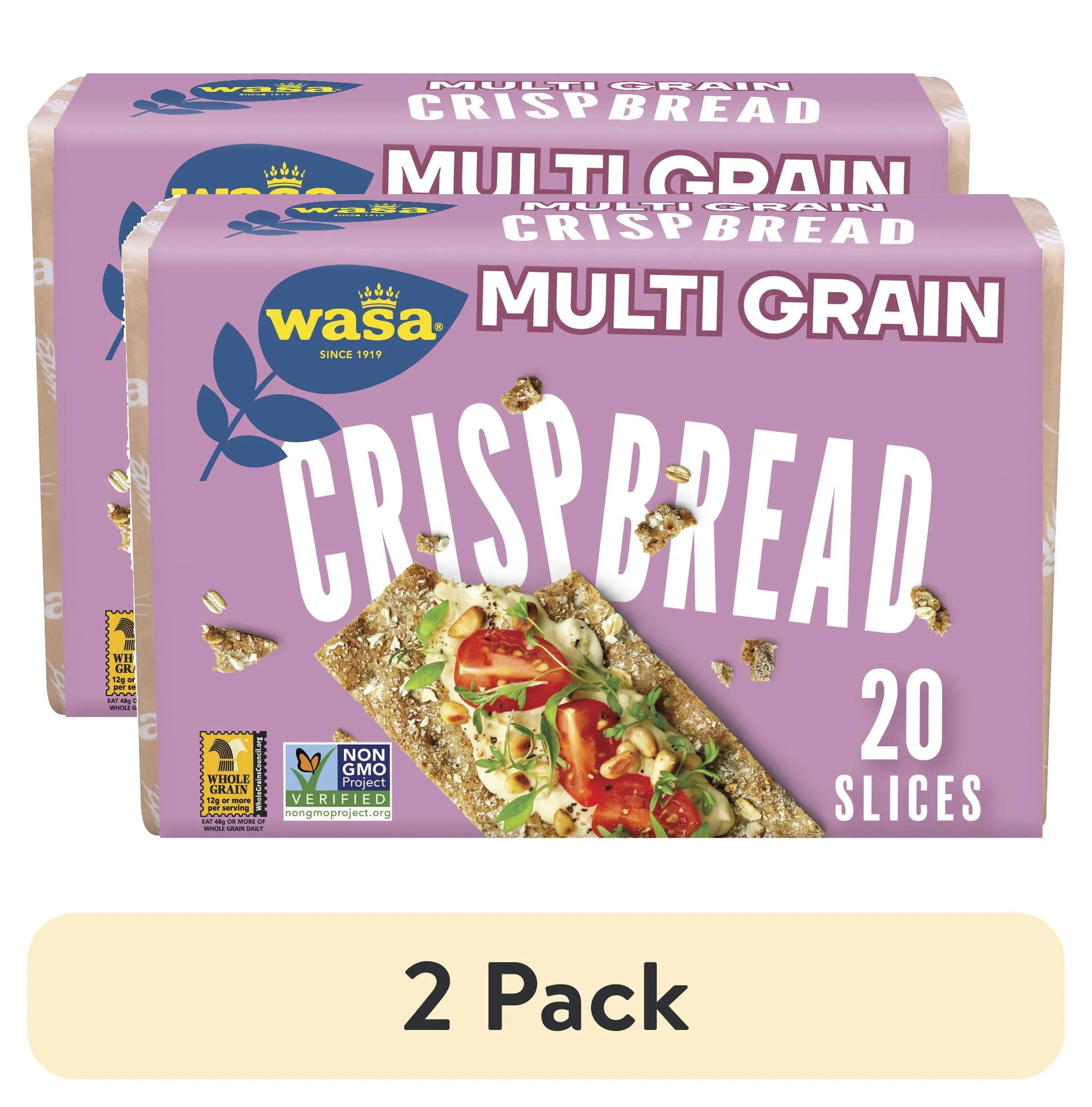 (2 pack) Wasa Multi Grain Crispbread, Multigrain Crackers, Non-GMO ...