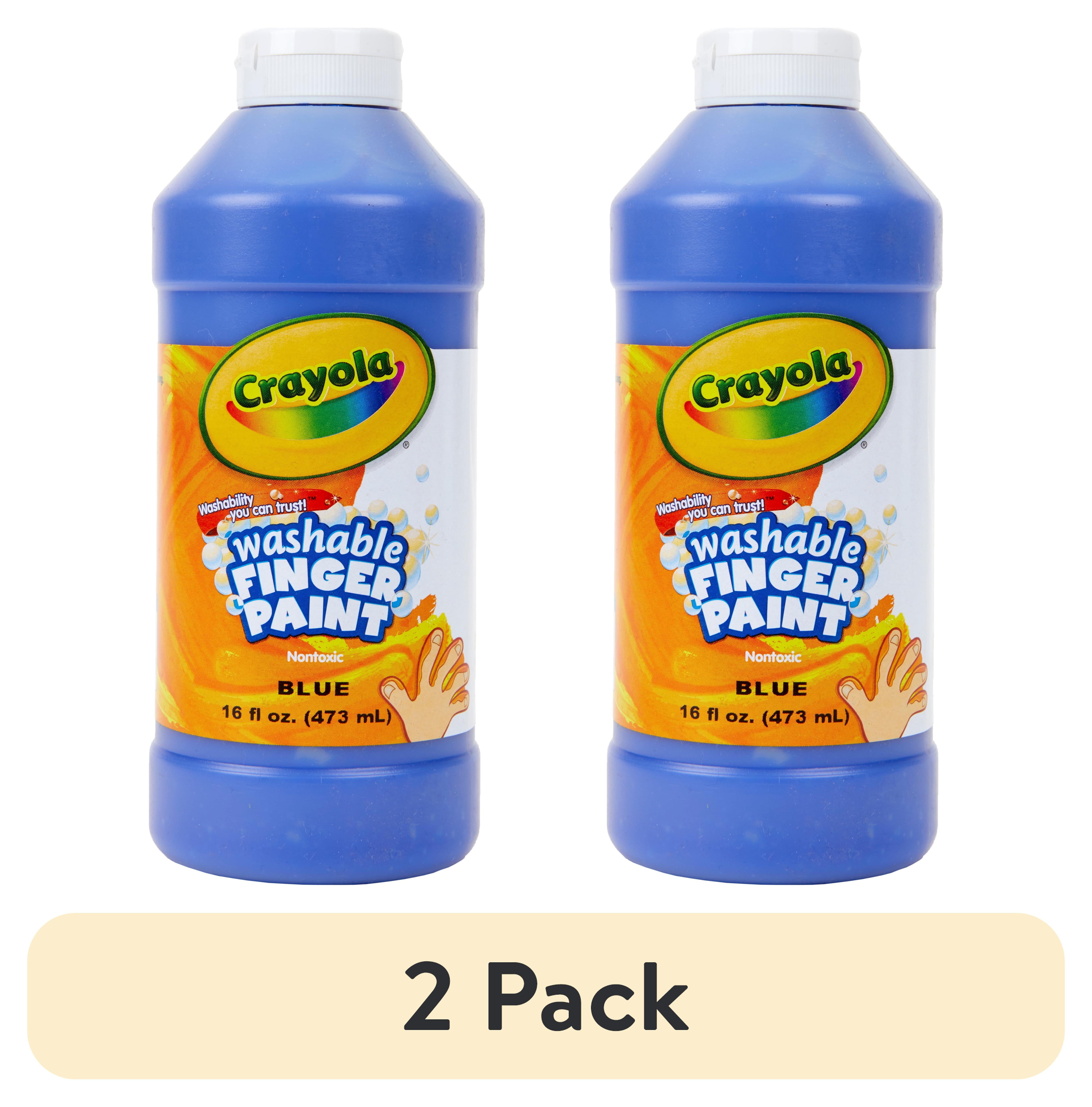 (2 pack) Washable Fingerpaint, 16 oz. Bottle, Blue - Walmart.com
