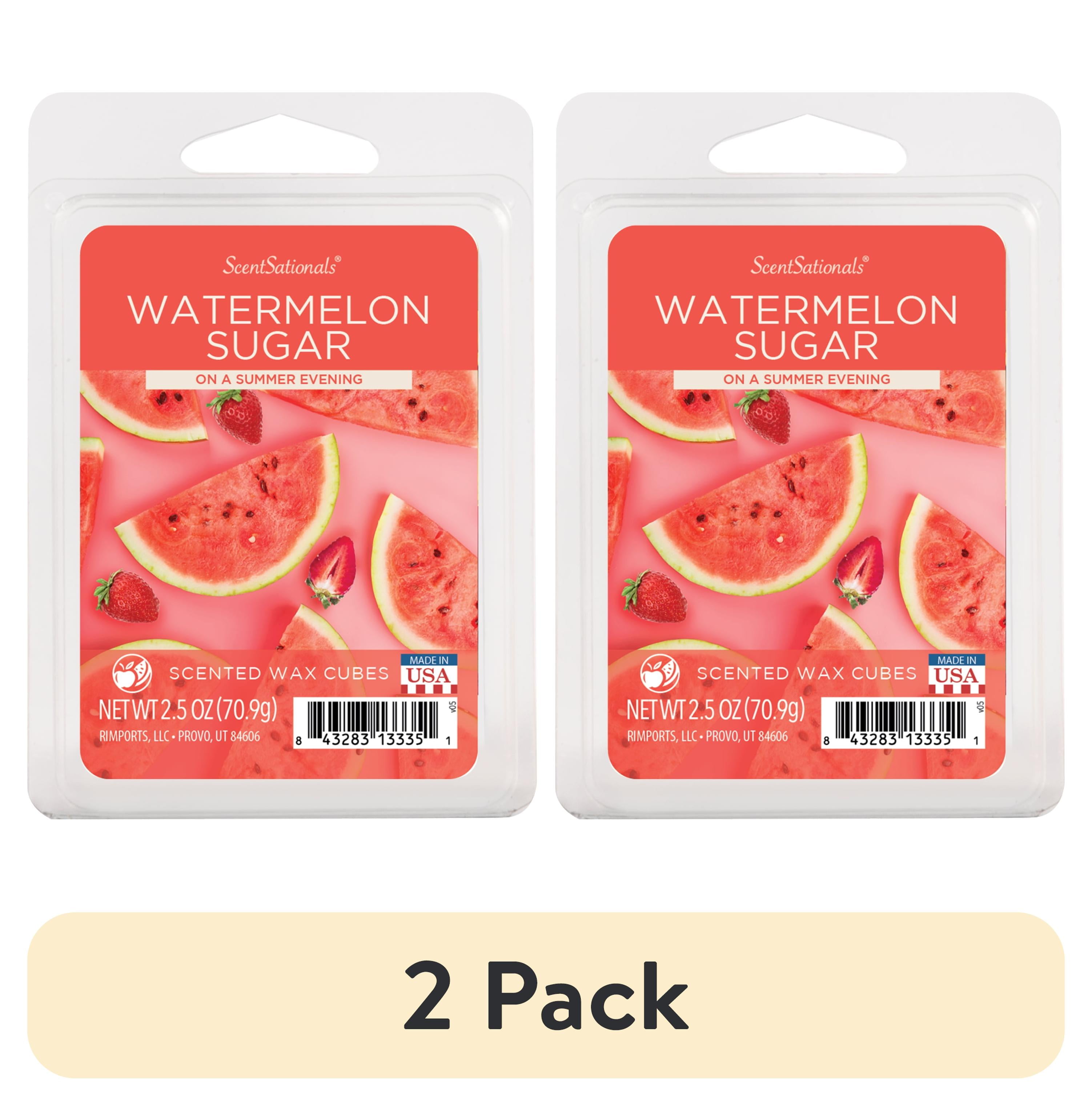 (2 pack) Watermelon Sugar Scented Wax Melts, ScentSationals, 2.5 oz (1 ...