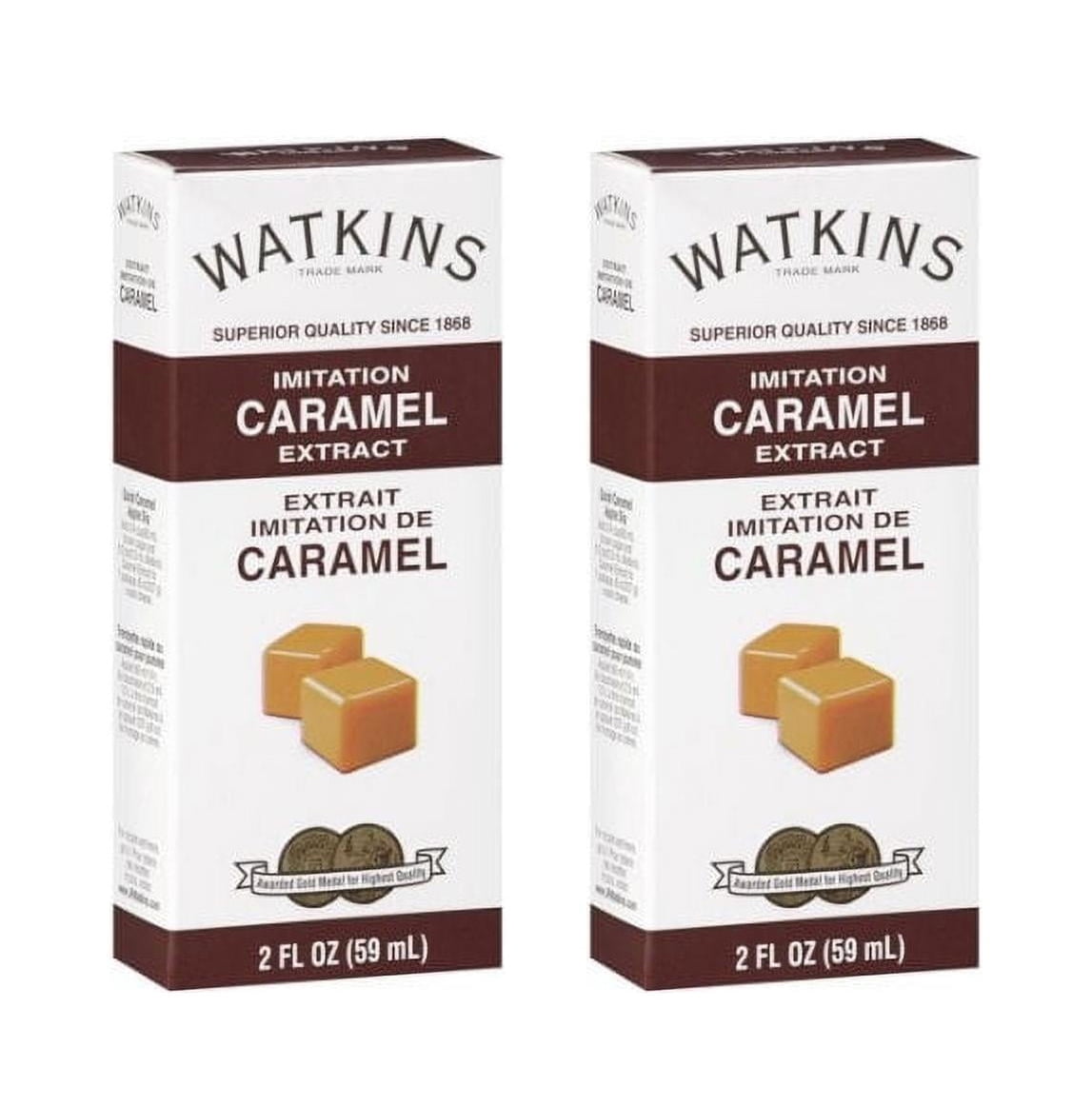 (2 pack) Watkins Imitation Caramel Extract, 2 fl oz (Plastic Container ...