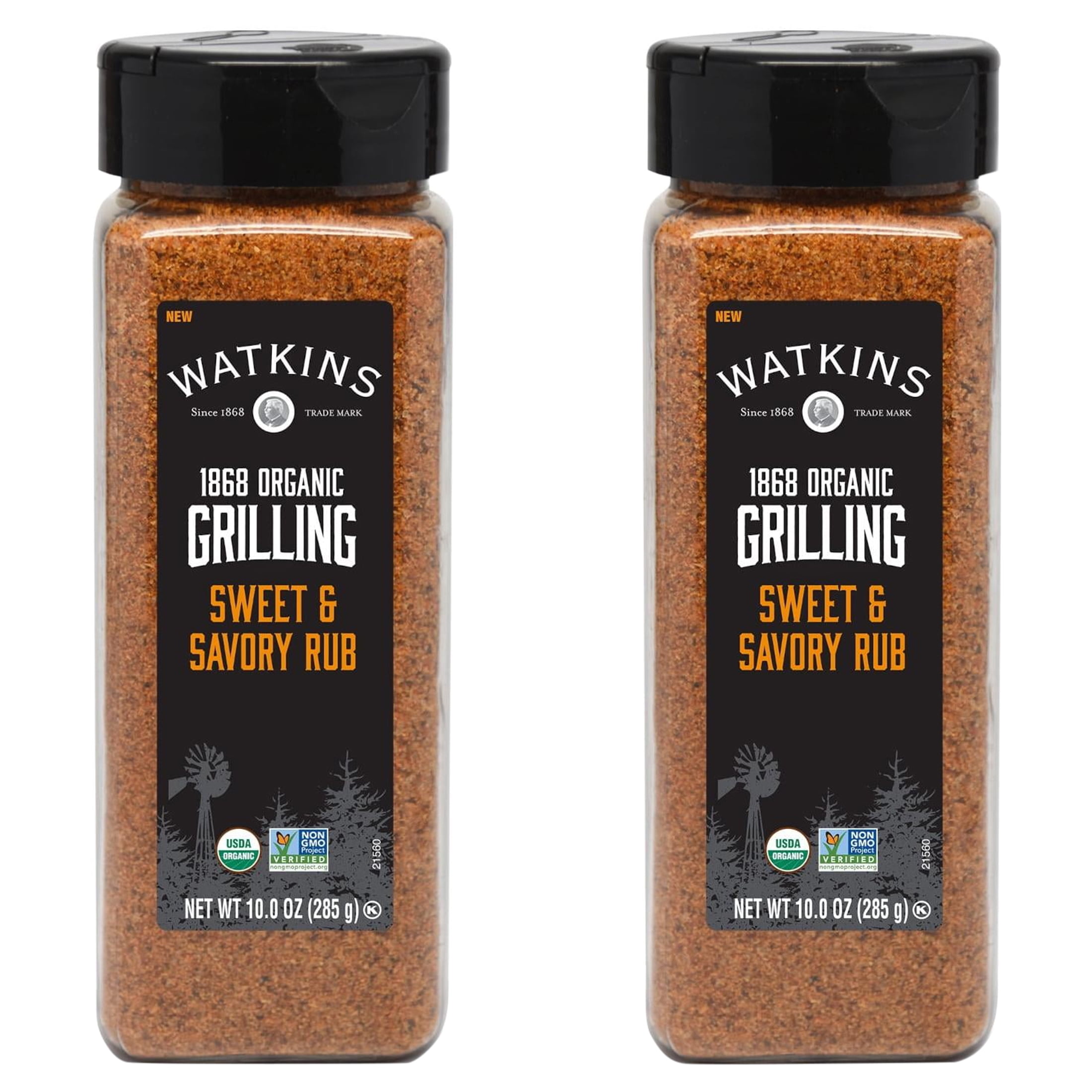 (2 pack) Watkins Organic Sweet and Savory Rub, 10.0 oz (Food Form ...
