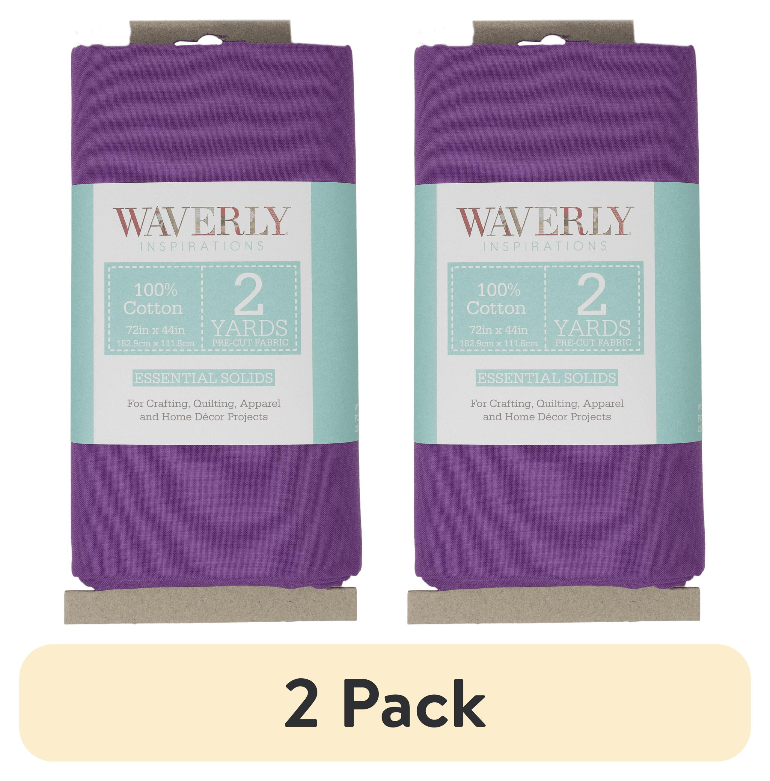 (2 pack) Waverly Inspirations 2 Yard Cut 100% Cotton Solid Fabric ...