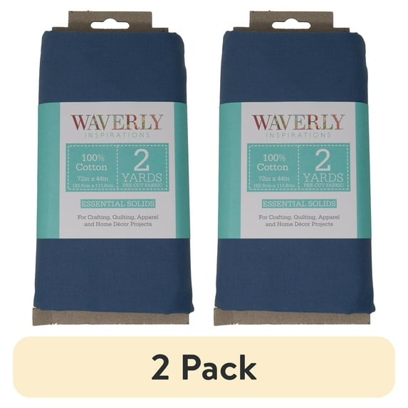 (2 pack) Waverly Inspirations 2 Yard Cut 100% Cotton Solids Fabric ...