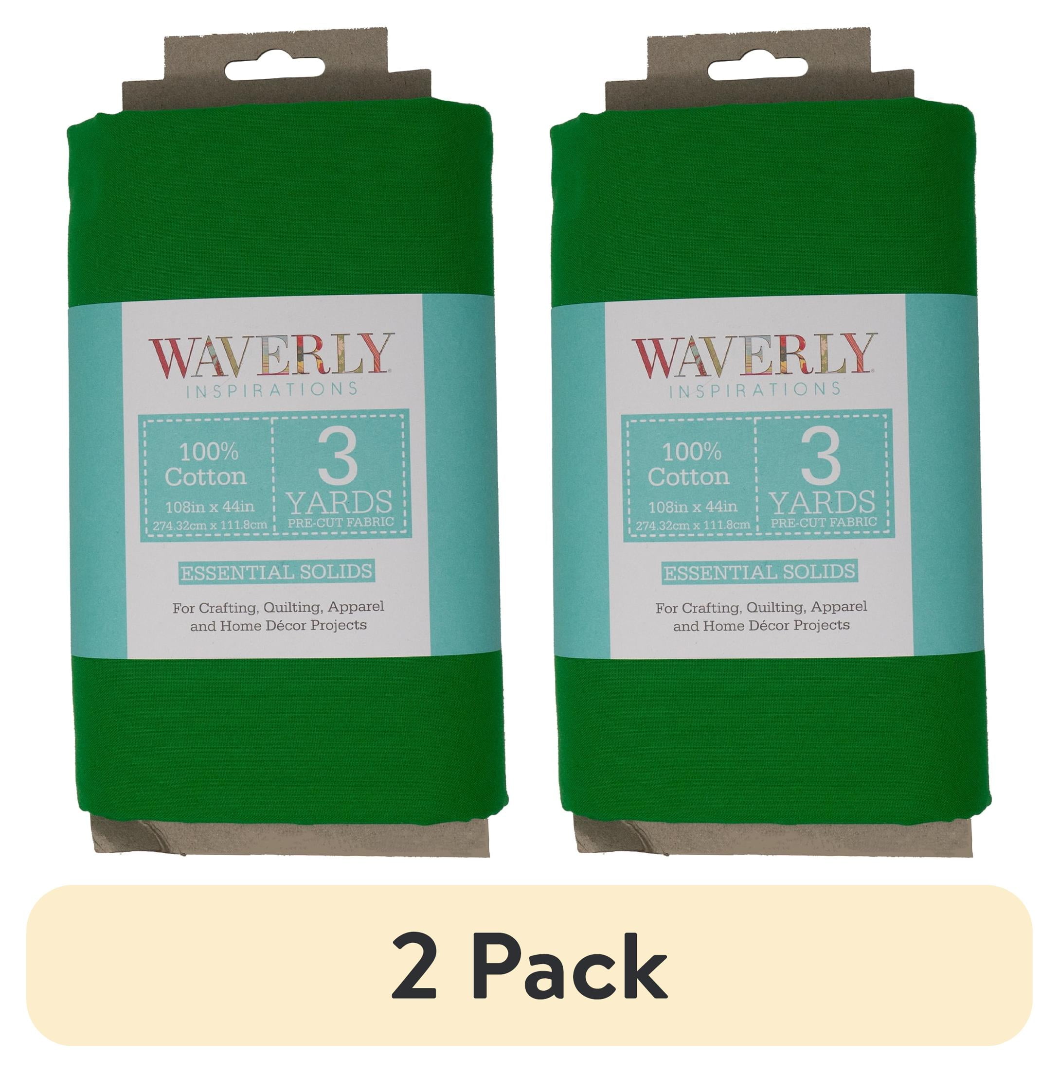 (2 pack) Waverly Inspirations 3 Yard Cut 100% Cotton Solids Fabric ...