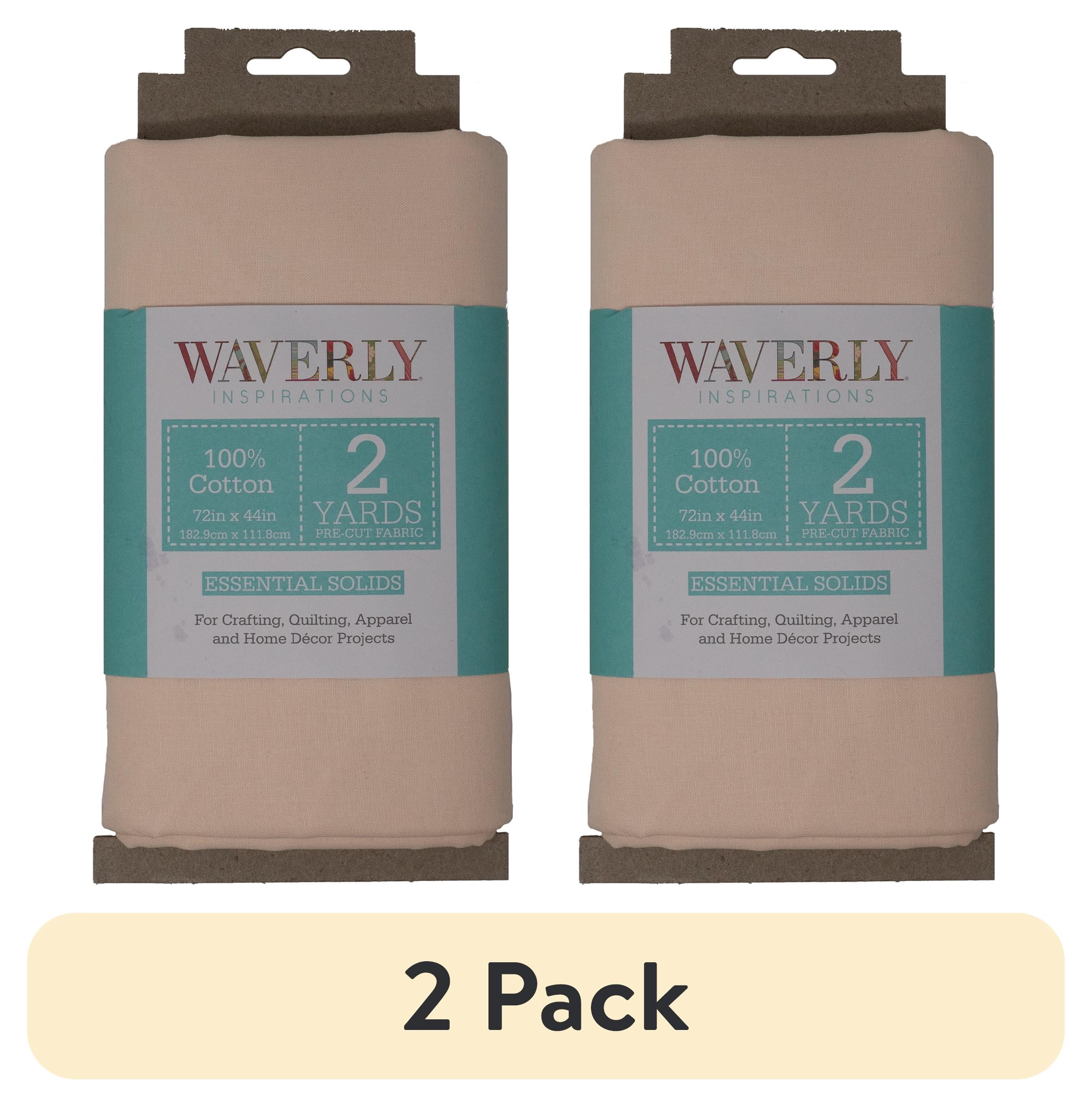 (2 pack) Waverly Inspirations 2 Yard Cut 100% Cotton Solids Fabric ...