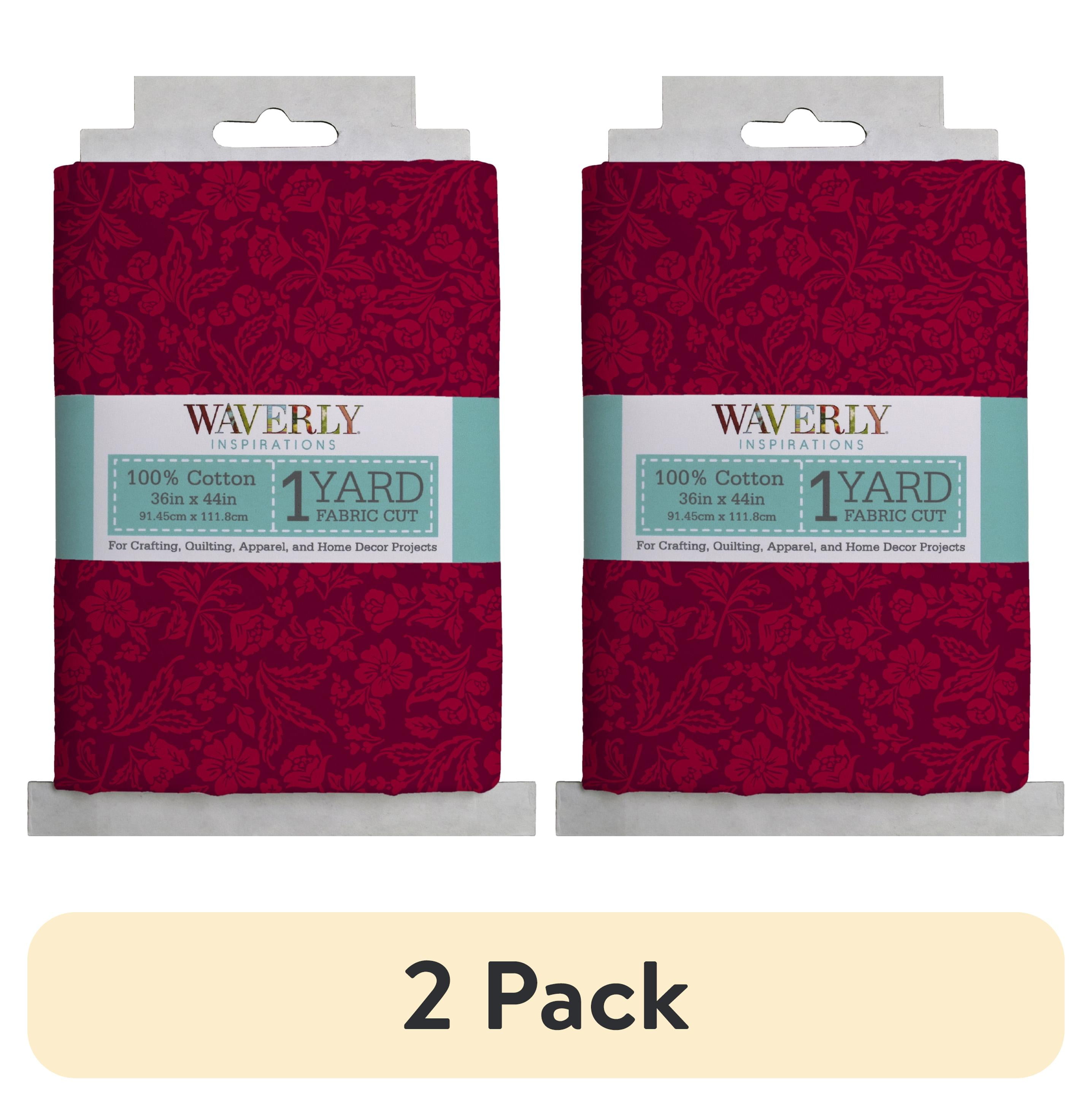 (2 pack) Waverly Inspirations 1 Yard 100% Cotton Paris Floral, Red Plum ...