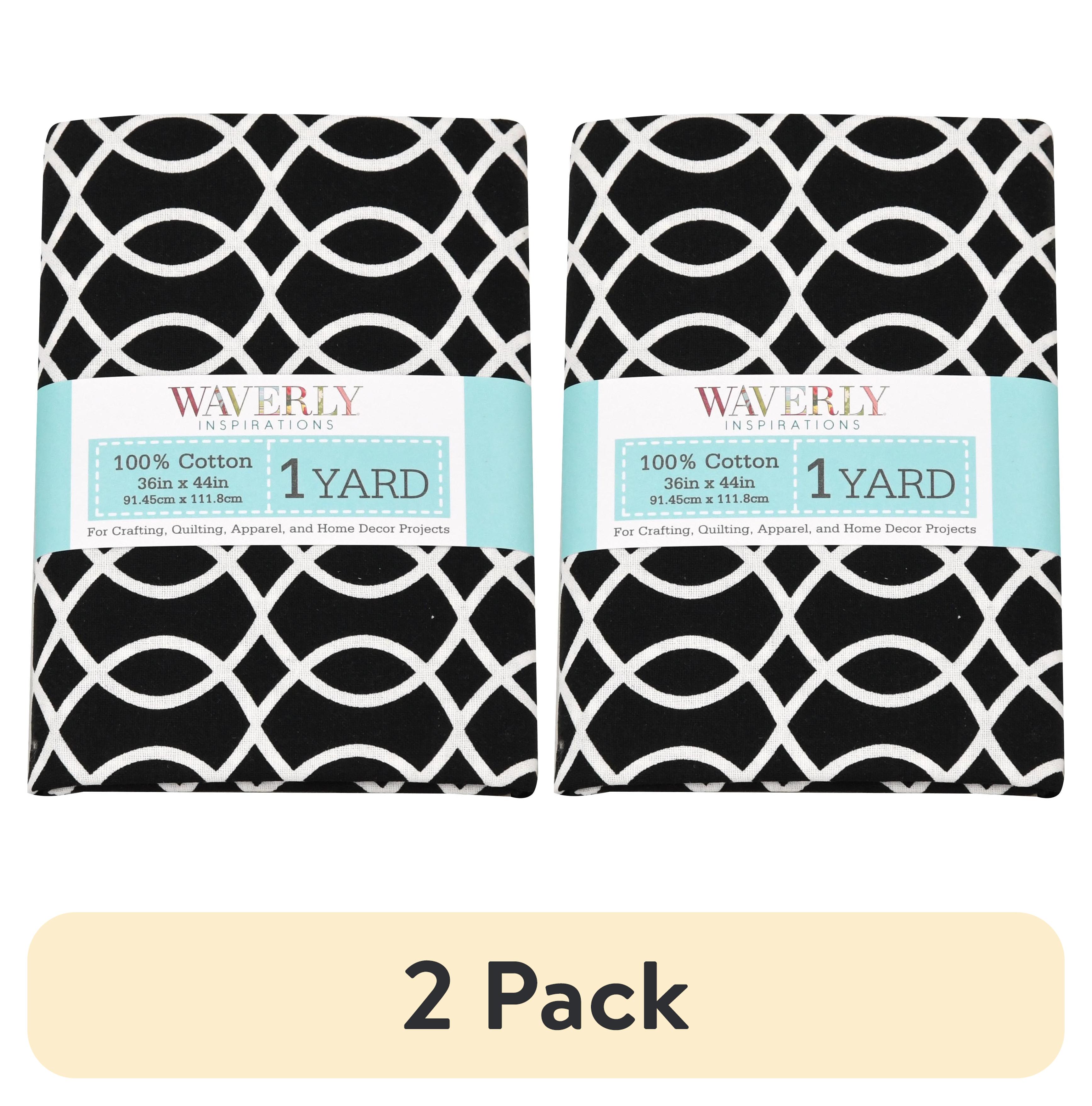 (2 pack) Waverly Inspirations 44" x 1 Yard Cotton Precut Loopy Onyx ...