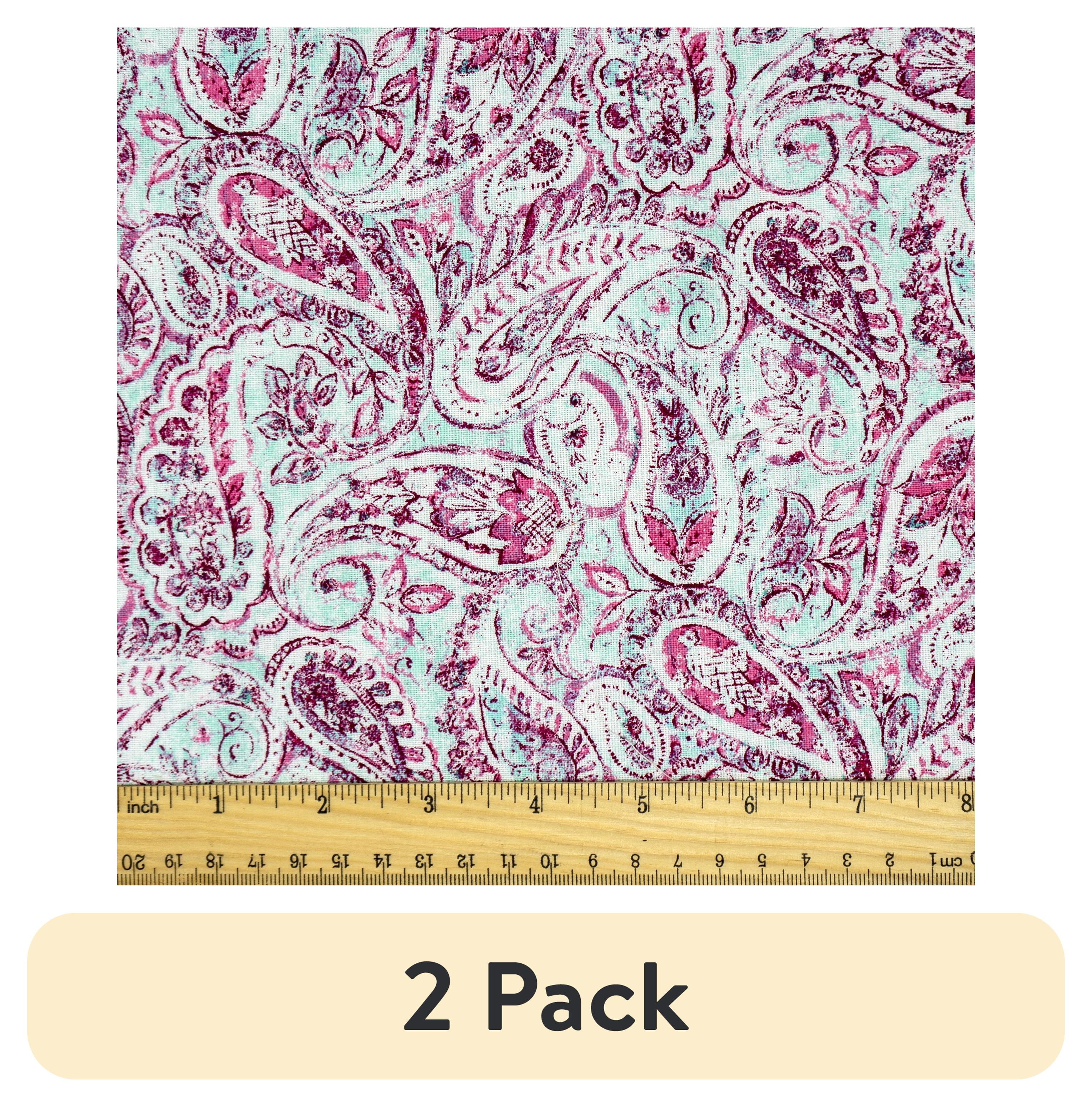 (2 pack) Waverly Inspirations 44" x 1 yd Precut Cotton Paisley Swirl ...