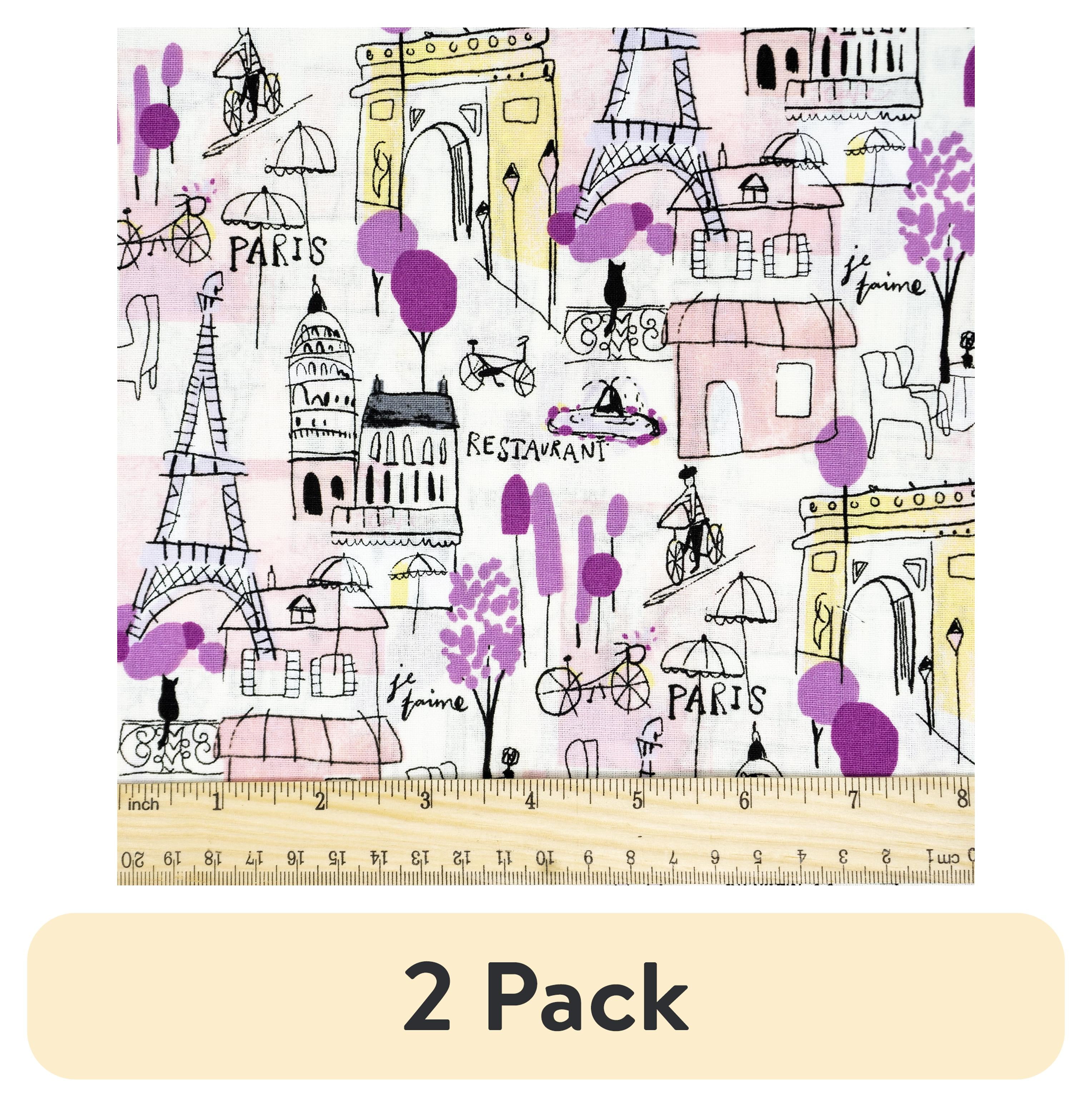 (2 pack) Waverly Inspirations 44" x 1 yd Precut Cotton Paris Days ...