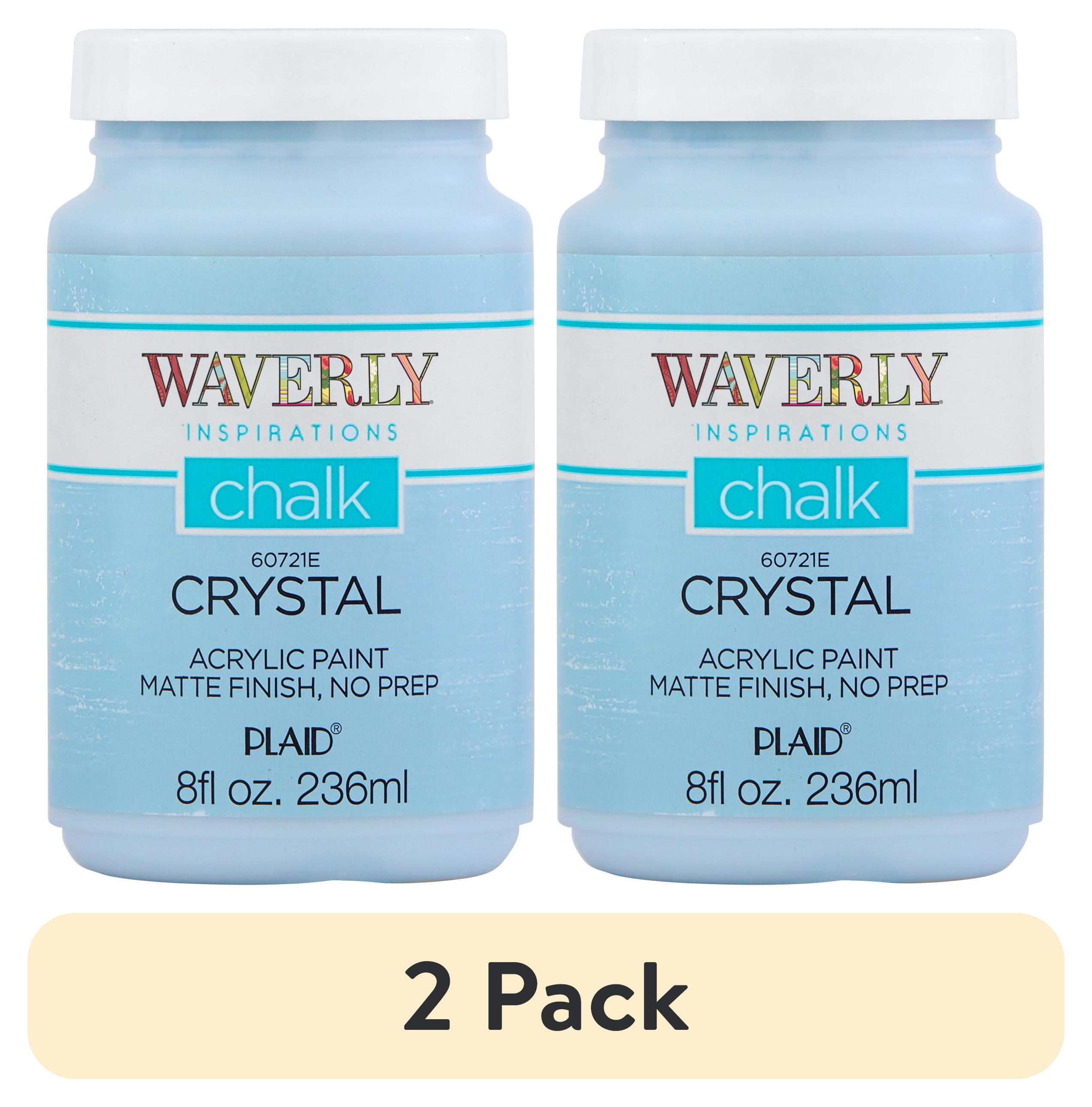 (2 pack) Waverly Inspirations Chalk Paint, Ultra Matte, Crystal, 8 fl ...