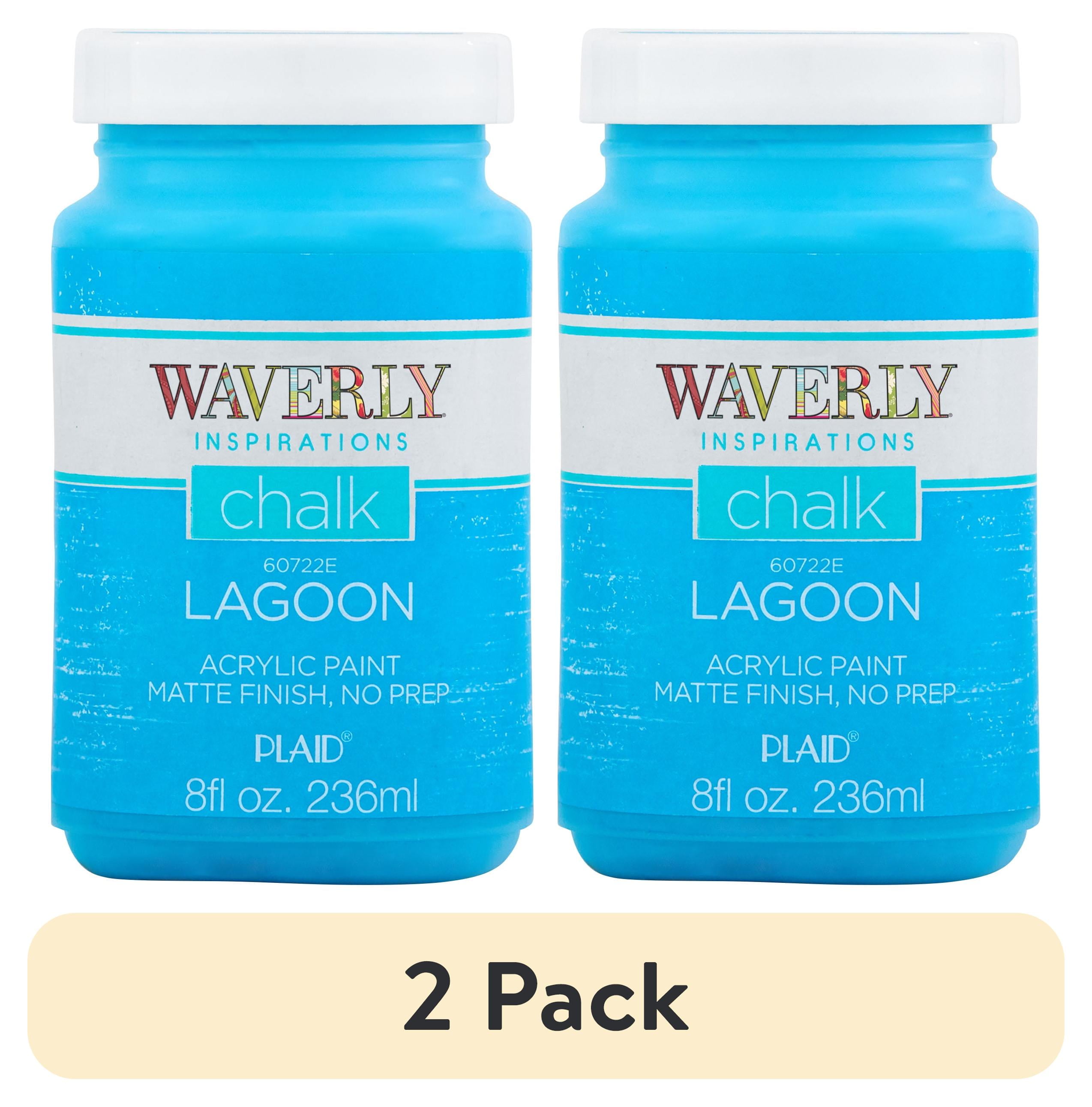 (2 pack) Waverly Inspirations Chalk Paint, Ultra Matte, Lagoon, 8 fl oz ...