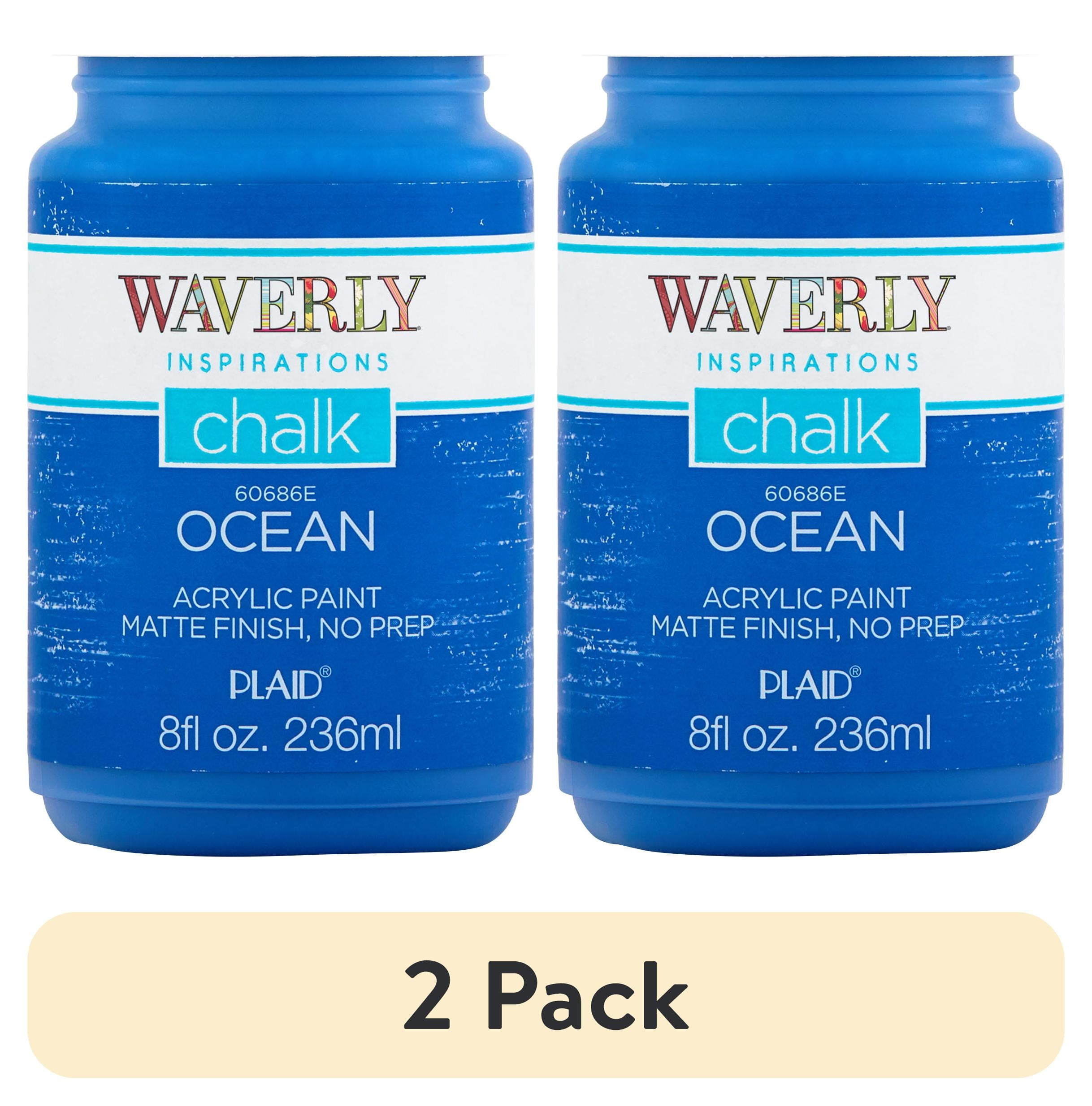 (2 pack) Waverly Inspirations Chalk Paint, Ultra Matte, Ocean, 8 fl oz ...