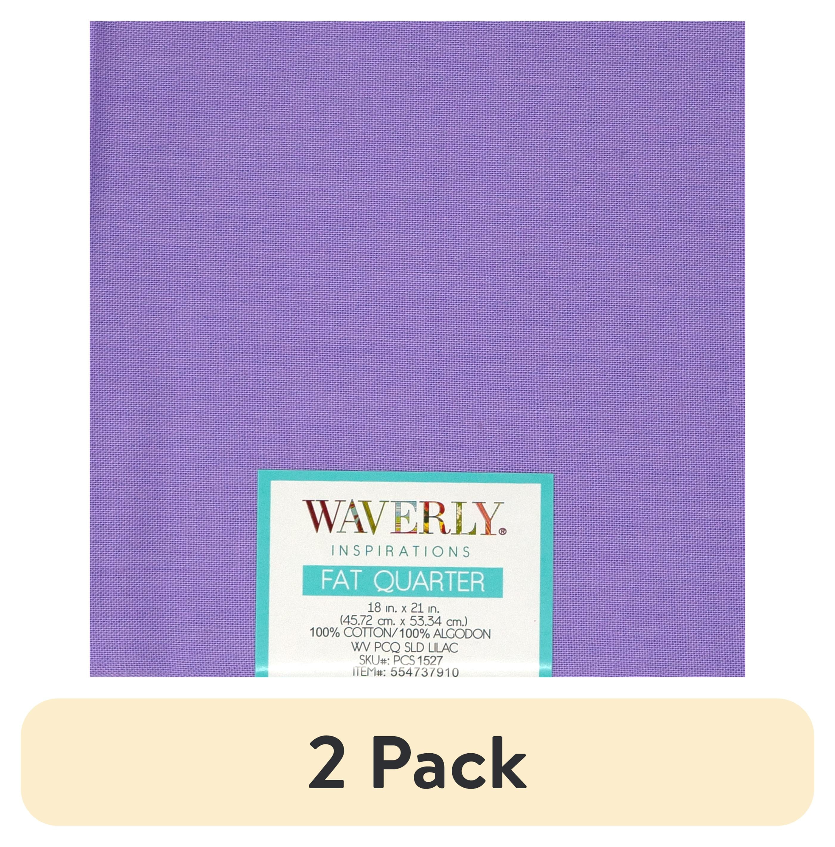 (2 pack) Waverly Inspirations Cotton 18" x 21" Fat Quarter Lilac Fabric ...